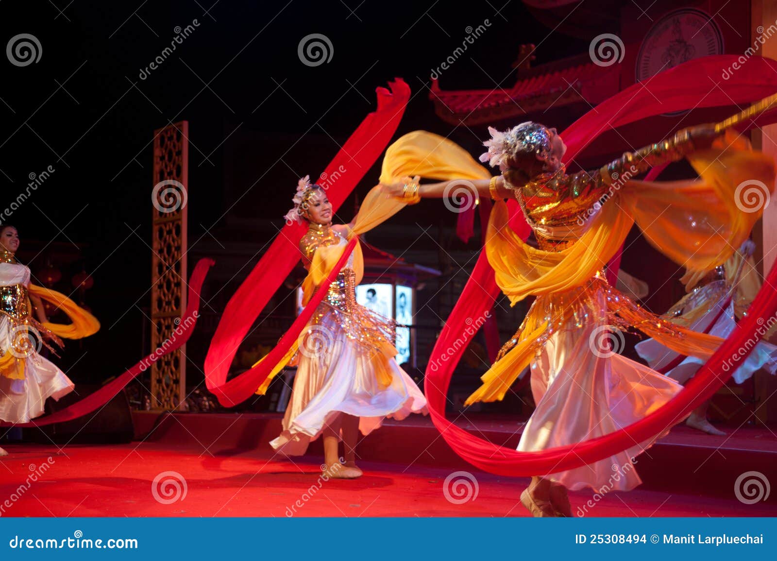 Chinese Modern Dance in Chinese New Year. Editorial Stock Image - Image ...