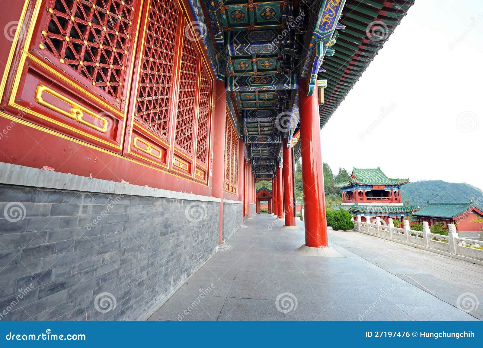 Chinese Monastery Buildings Stock Photo - Image of blue, brick: 27197476