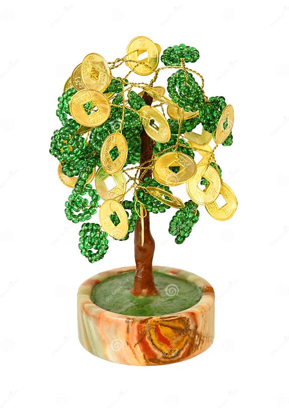 Chinese money tree stock image. Image of isolated, financical - 25096283
