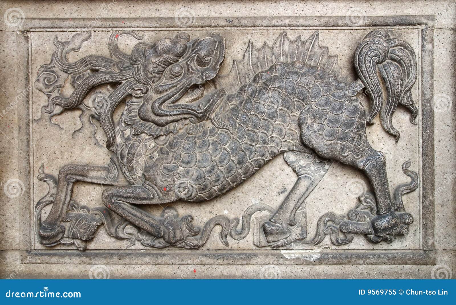 Chinese monster stock image. Image of gray, interest, heavenly - 9569755