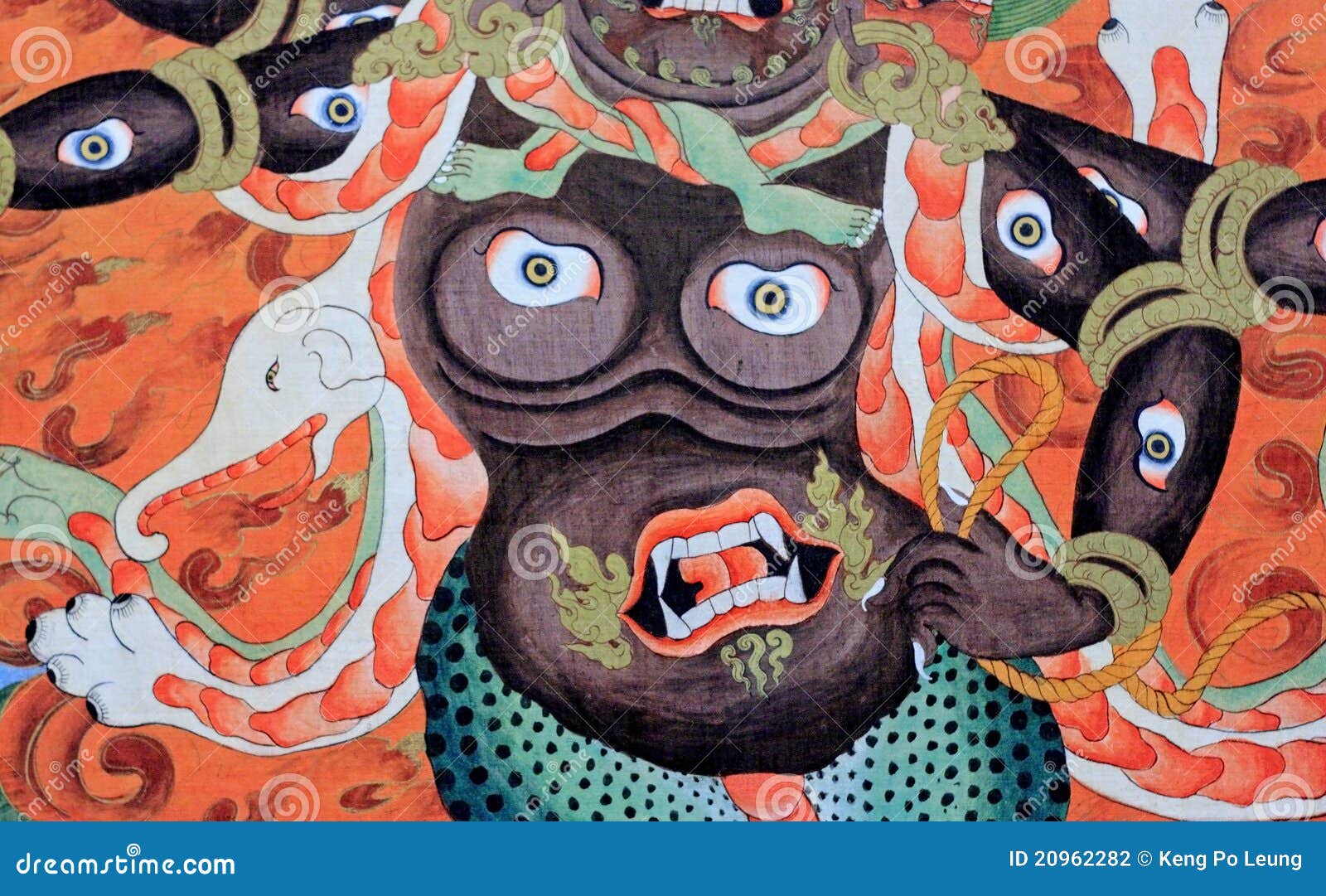 Chinese monster paint stock photo. Image of armed, male - 20962282