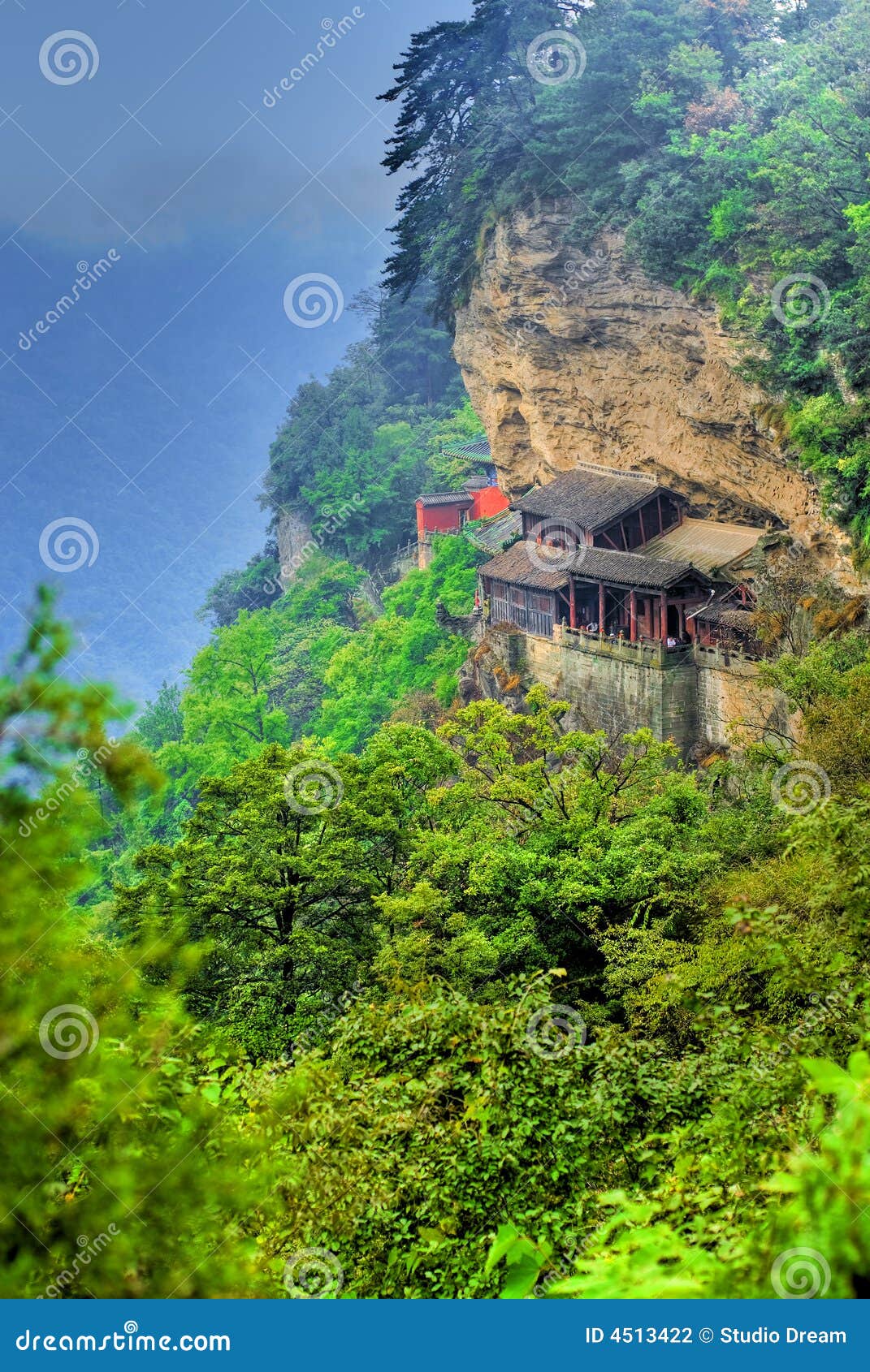 Chinese mountain temple stock photo. Image of travel, historical - 4513422