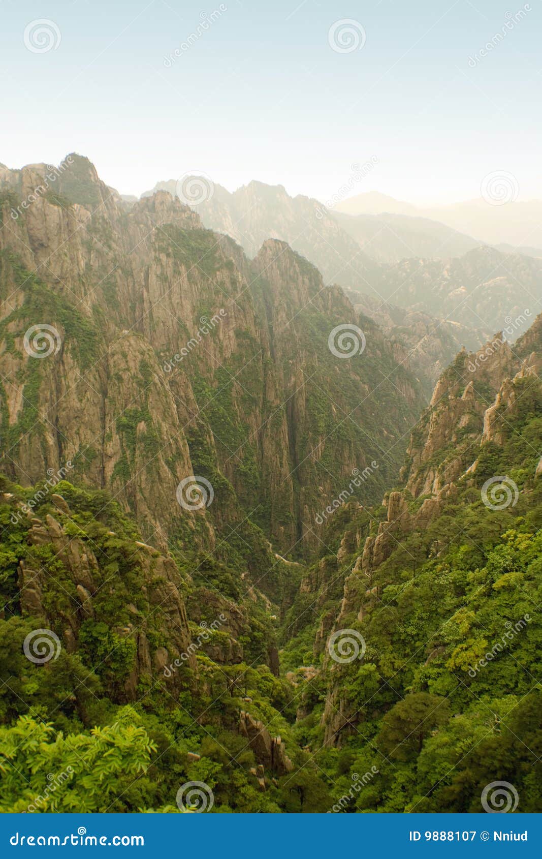 Chinese mountains stock image. Image of peak, hill, evergreen - 9888107