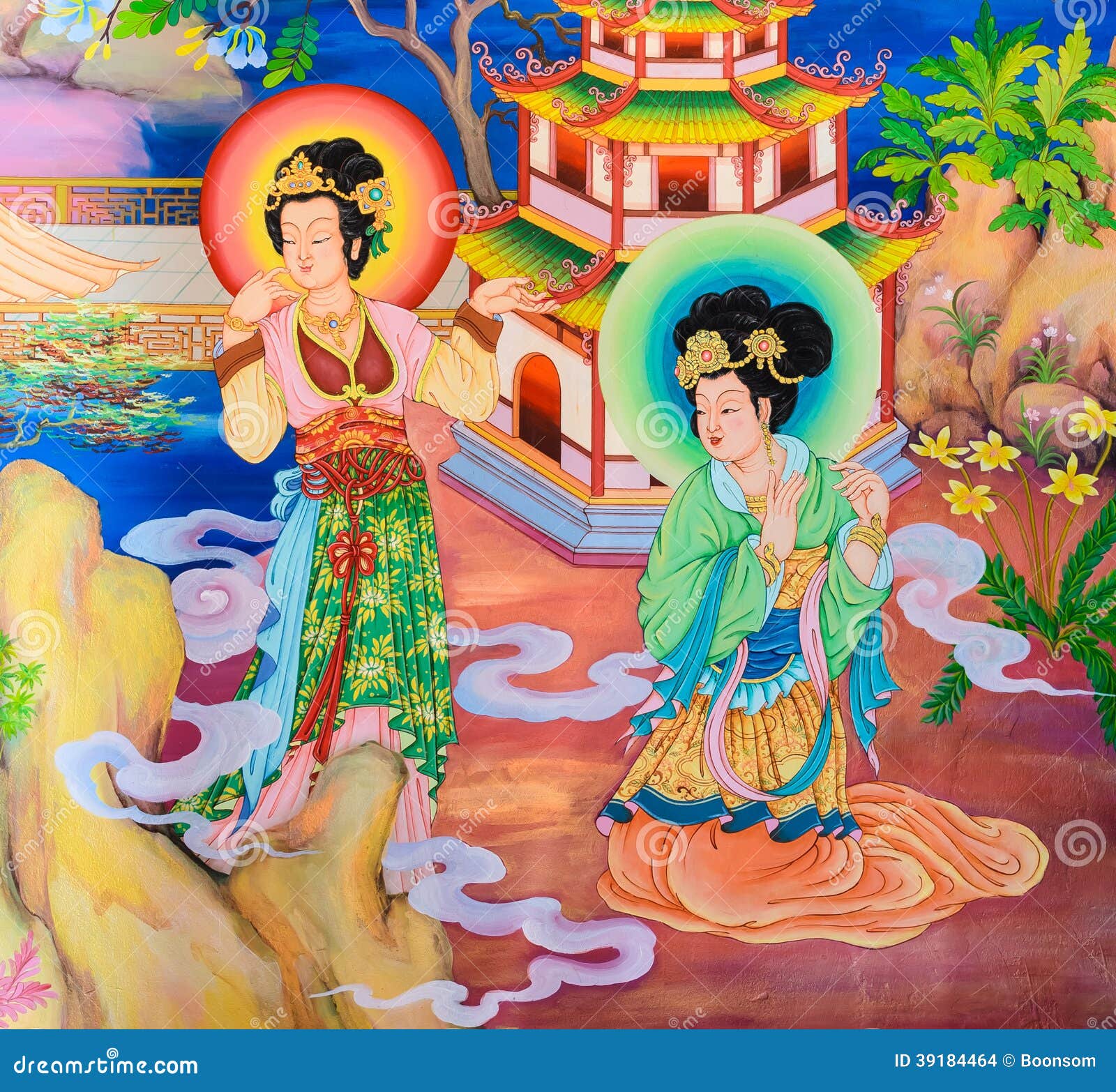 Chinese Mural Royalty-Free Stock Photography | CartoonDealer.com #38366243