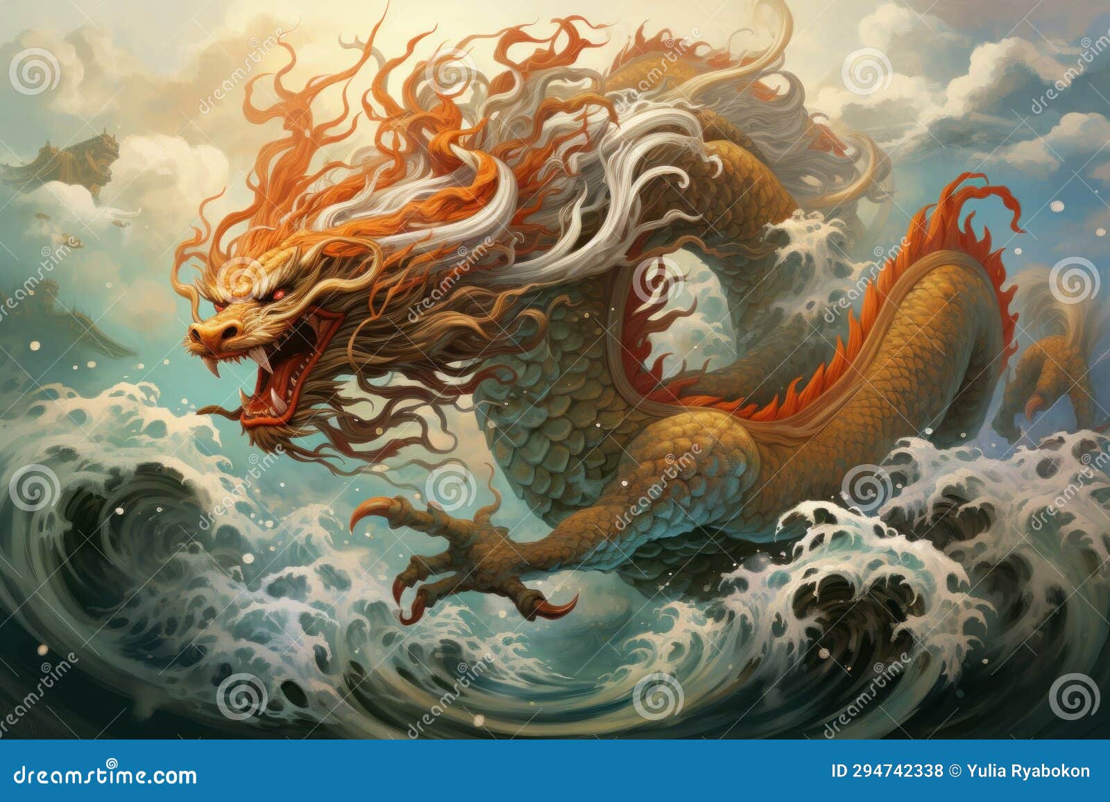 4 Chinese Mythical Creature Gods Set 1 - Tiger And Cartoon Vector ...