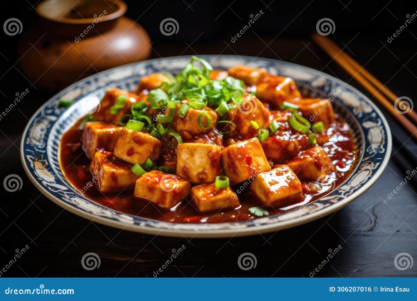 Chinese National Dish Ma Po Tofu Stock Photo - Image of meal ...