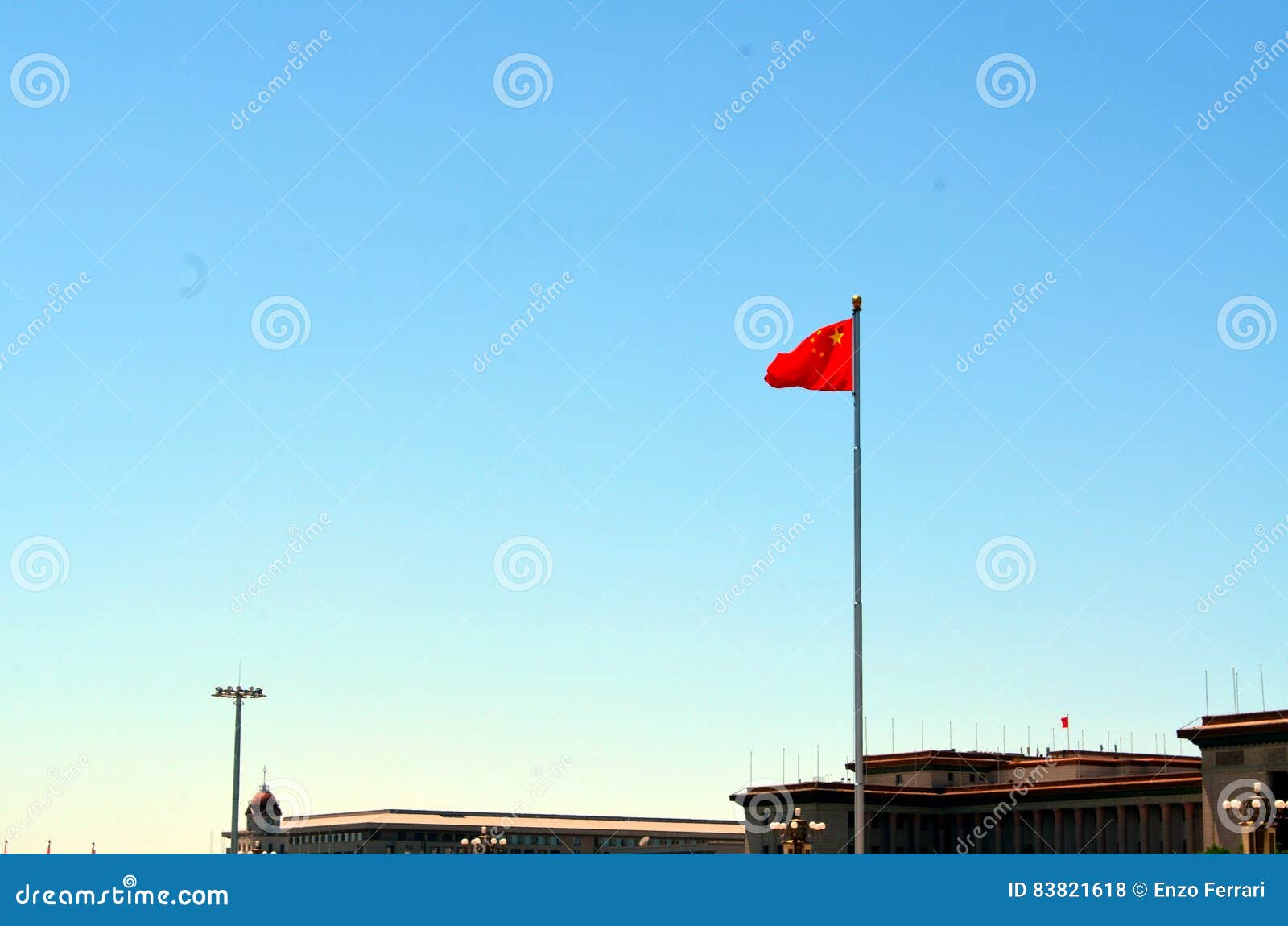 Chinese National Flag Waving Stock Photo - Image of country, float ...