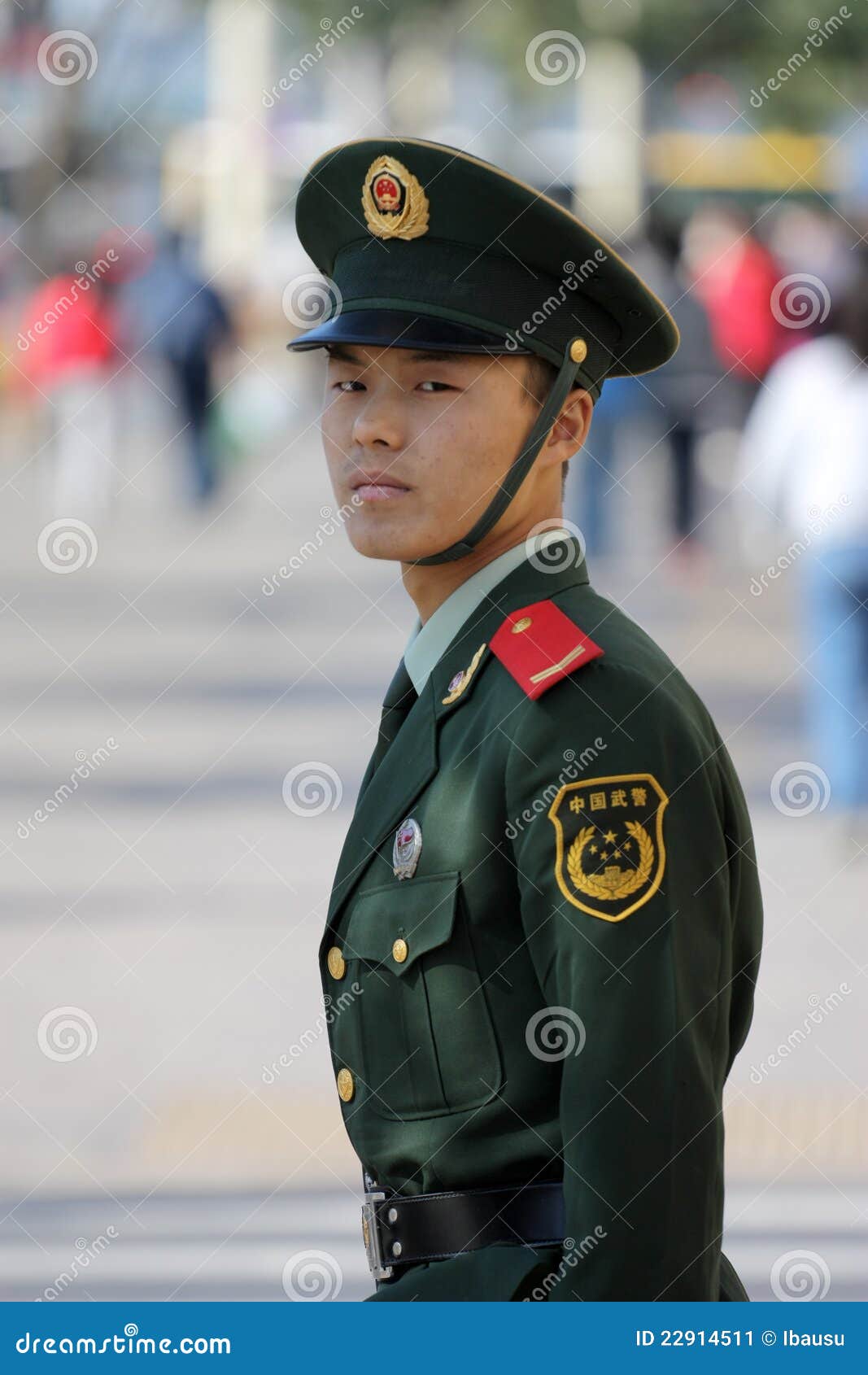 Chinese National Police in Full Uniform Editorial Photo - Image of ...