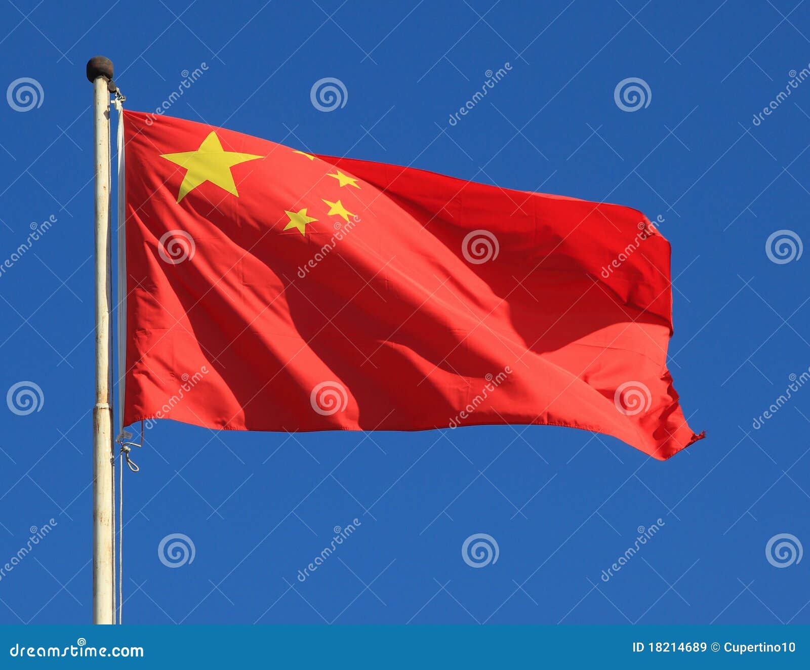 Chinese nationale vlag stock afbeelding. Image of patriottisch - 18214689