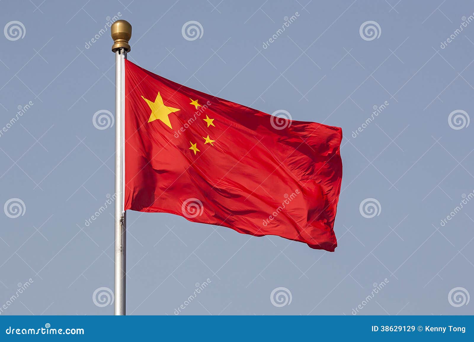 Chinese Nationale Vlag stock afbeelding. Image of nationalisme - 38629129