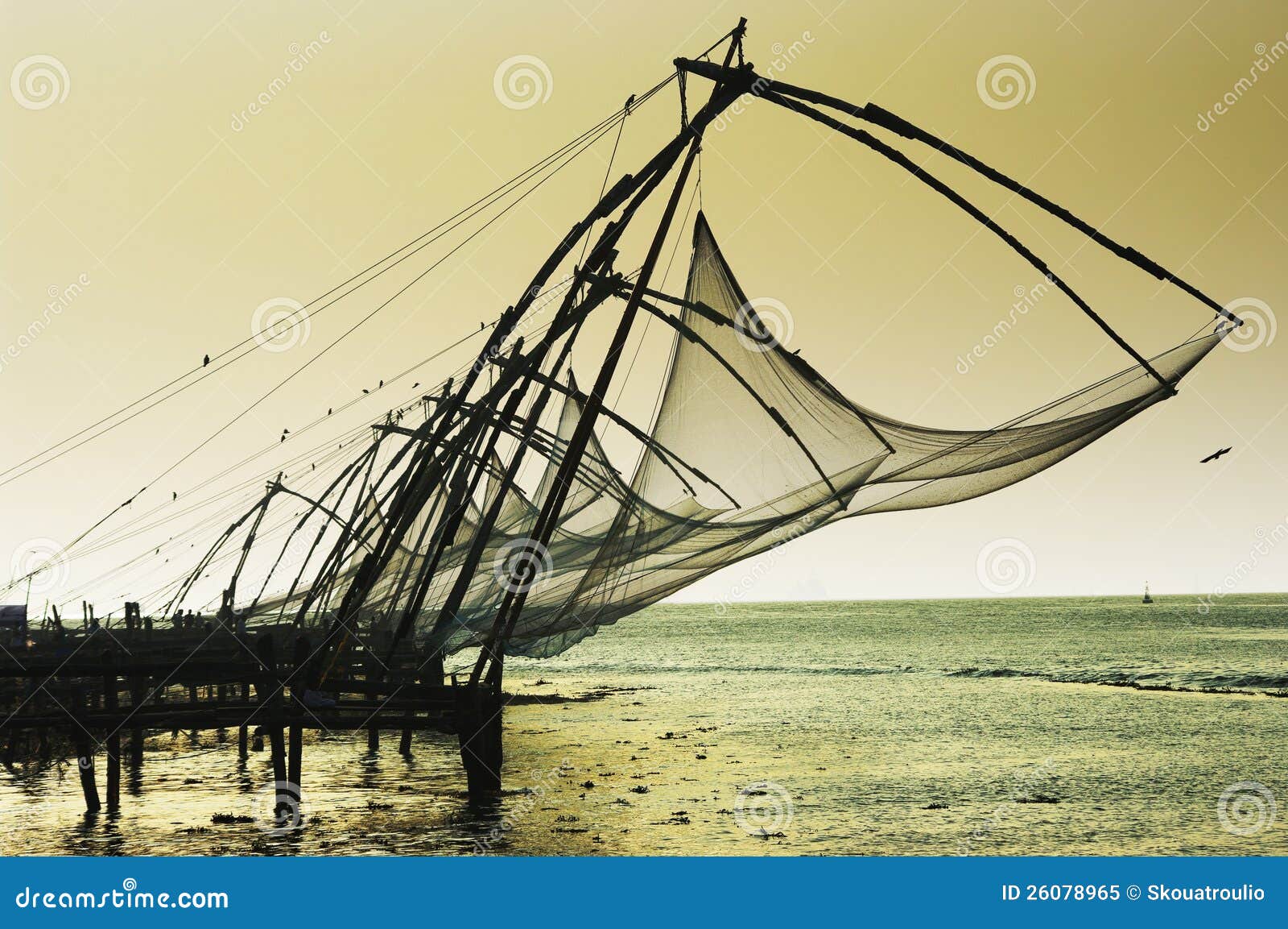 Chinese nets in Kochi stock image. Image of chinese, kerala - 26078965