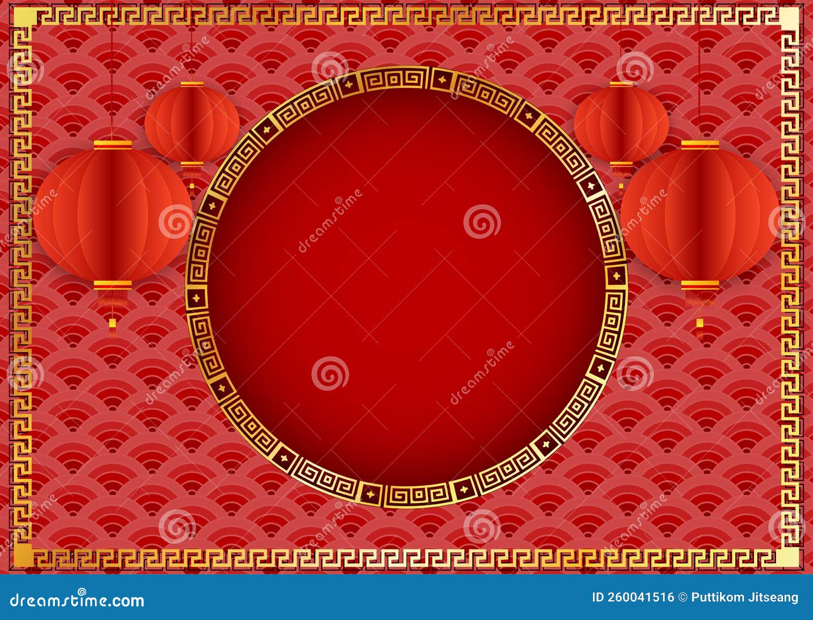 Chinese New Year Asia Pattern Background Stock Illustration ...