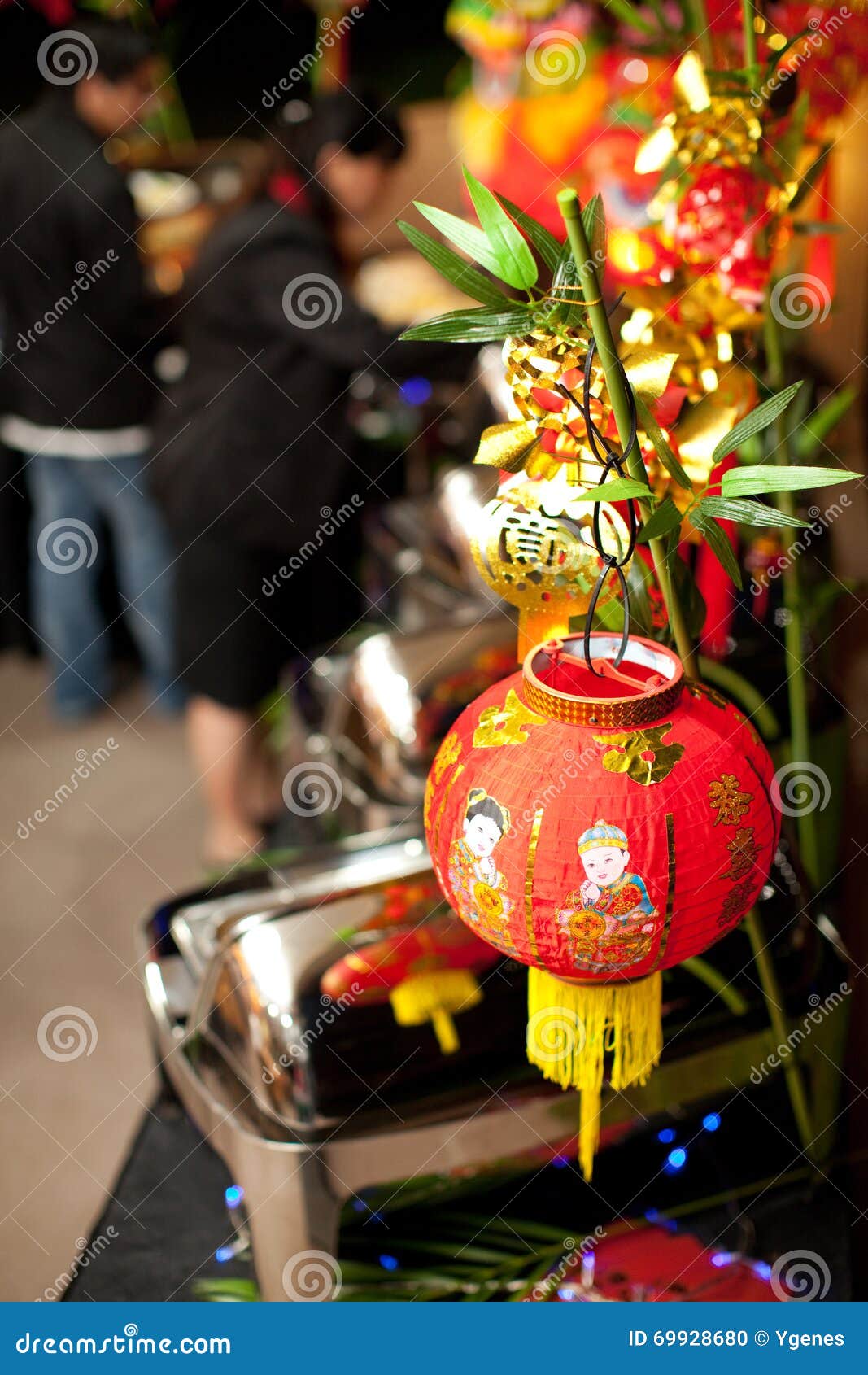 Chinese New Year Buffet Setting Stock Photo - Image of food, night ...