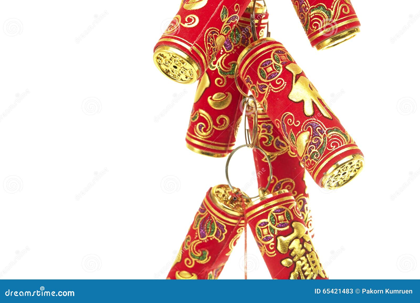 Chinese New Year Decoration,Fire Crackers Stock Image - Image of studio ...