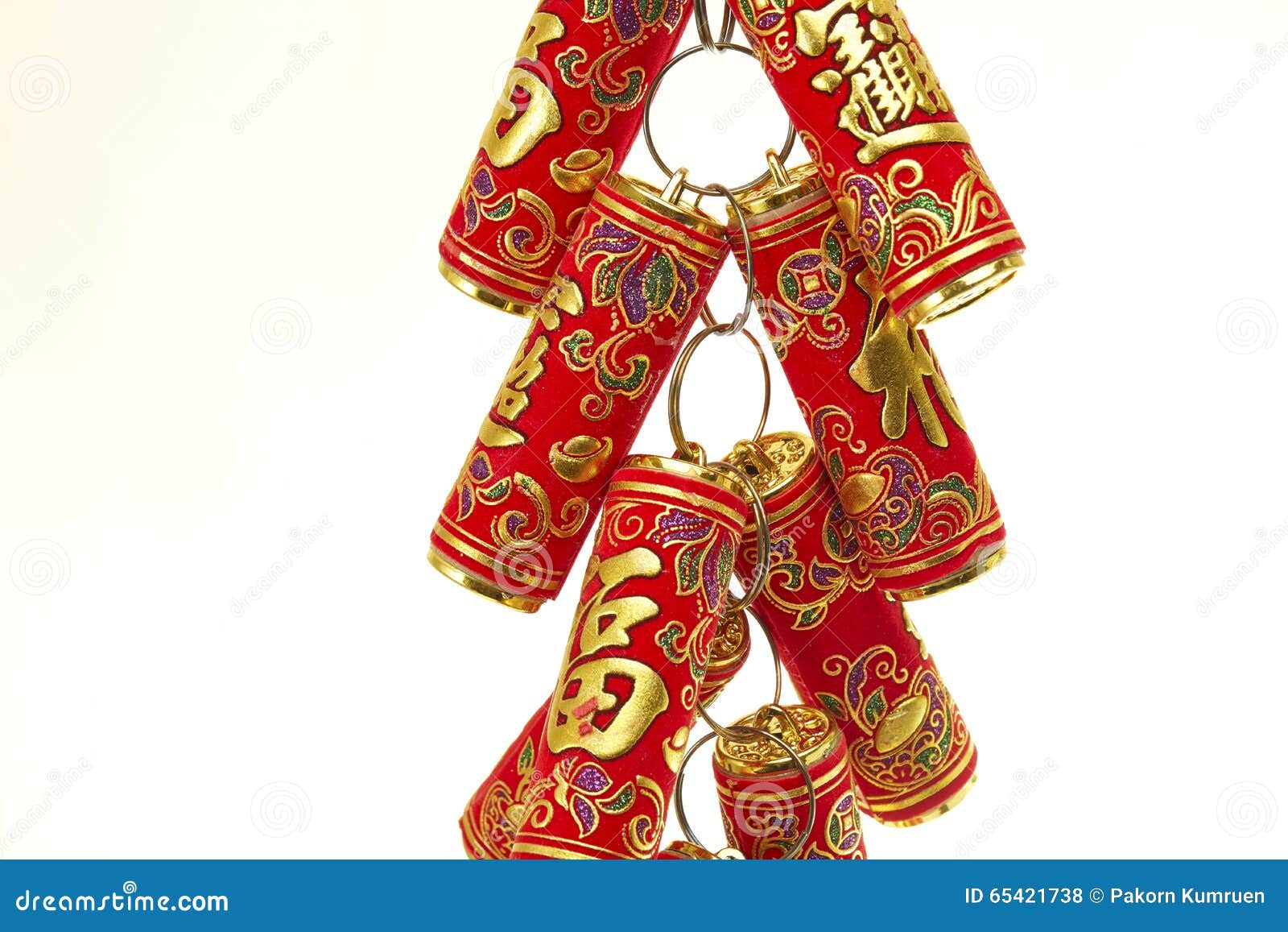 Chinese New Year Decoration, Fire Crackers Stock Photo - Image of ...