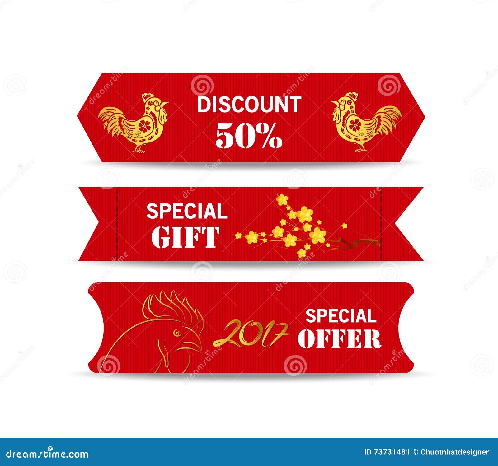 Chinese New Year Design Elements. Chinese Tags for Sale Stock ...