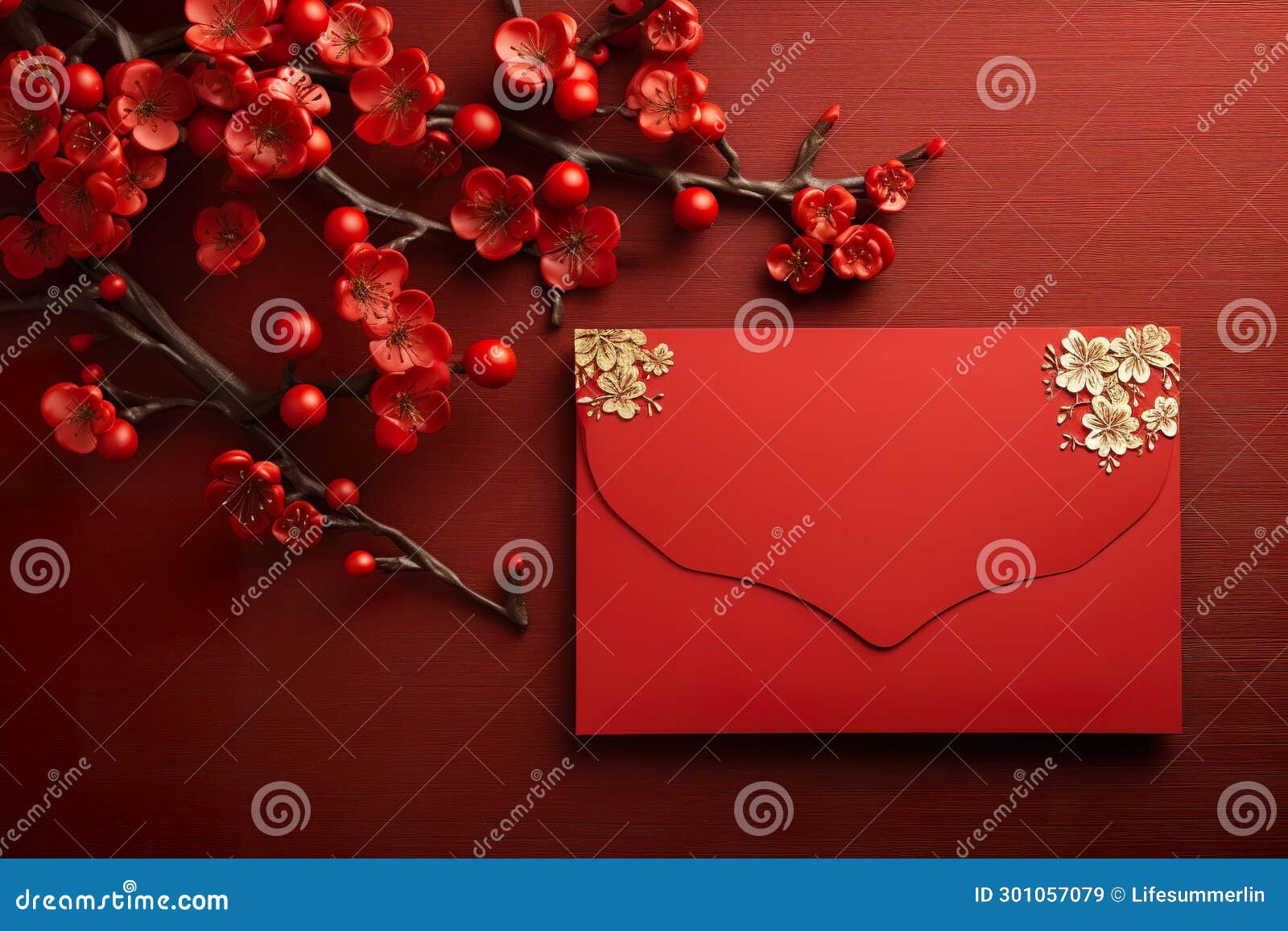 Chinese New Year Elegance: Red Envelope Tradition Stock Illustration ...