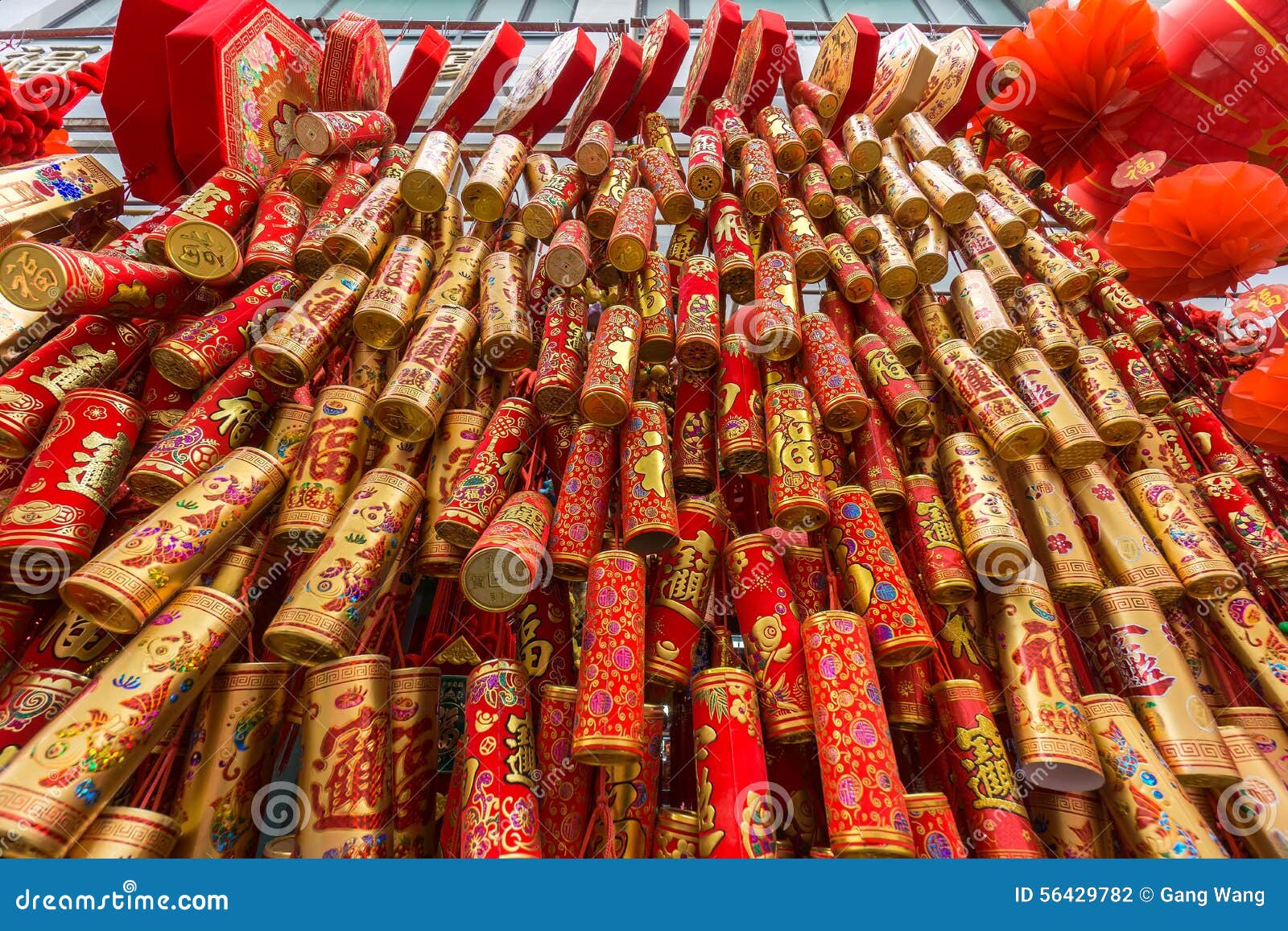 Display of fireworks stock photo. Image of chinese, golden - 56429782
