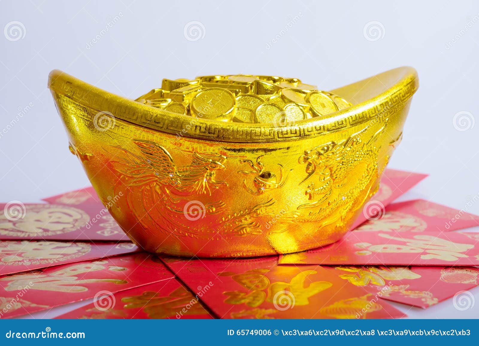Chinese New Year, Gold Coins Stock Photo - Image of solar, asia: 65749006