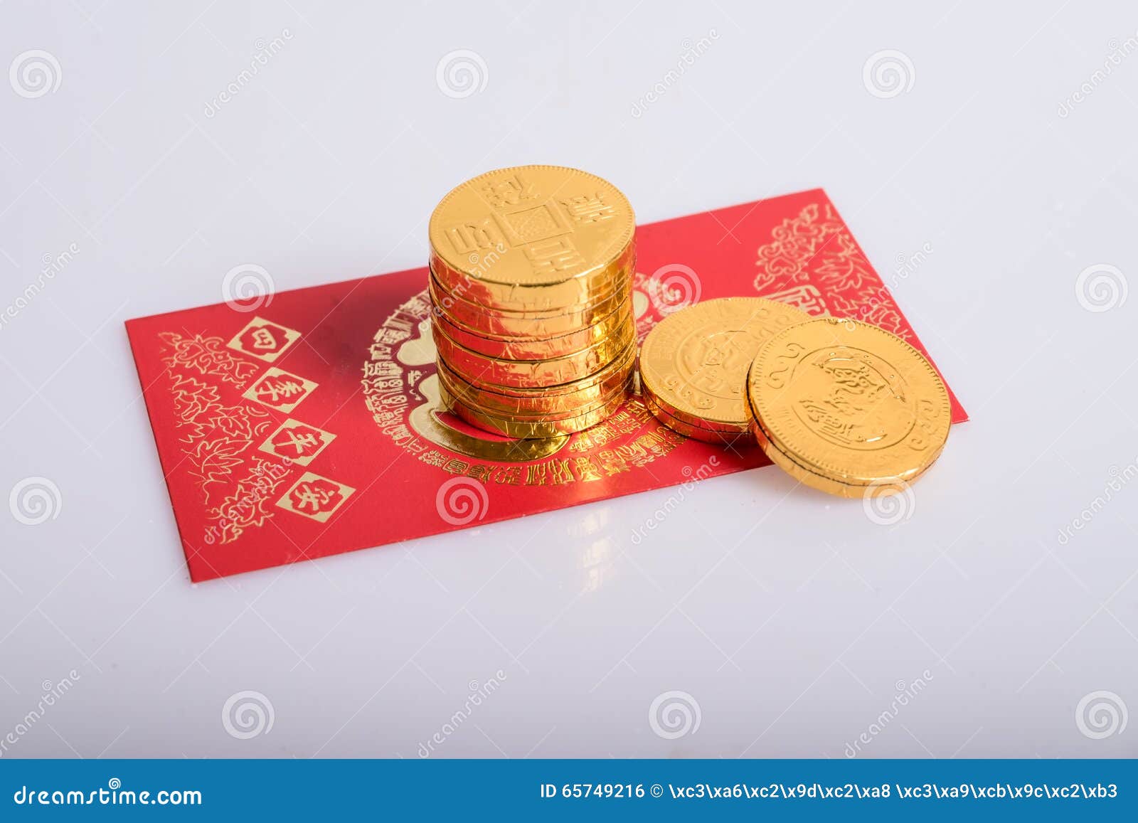 Chinese New Year, Gold Coins Stock Photo - Image of year, culture: 65749216