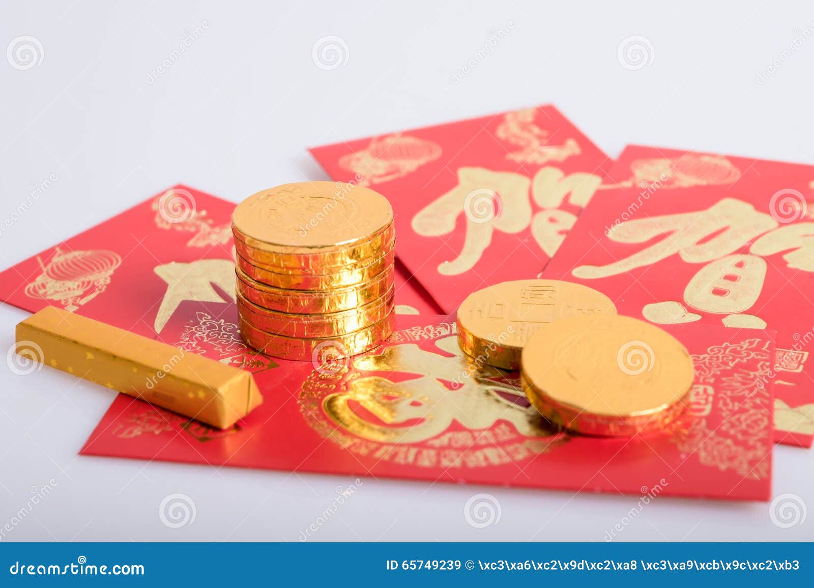 Chinese New Year, Gold Coins Stock Image - Image of shoot, happy: 65749239