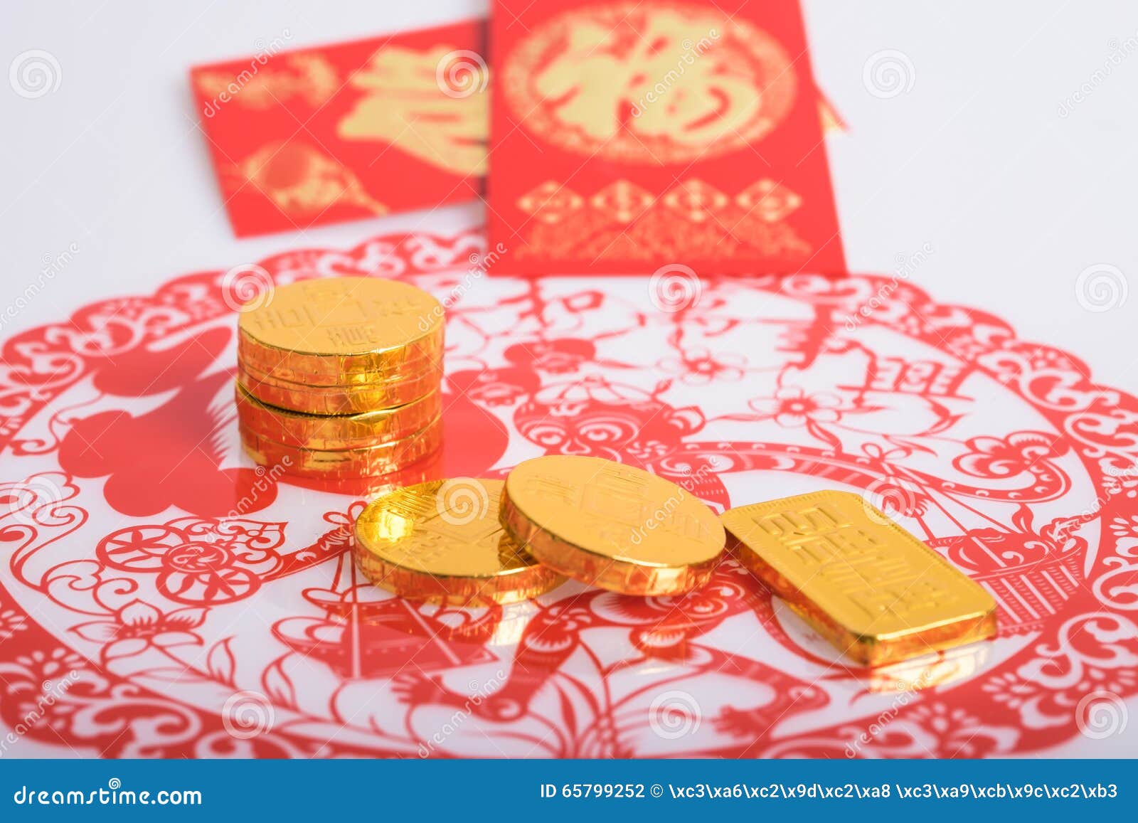 Chinese New Year, Gold Coins Stock Photo - Image of gold, traditions ...