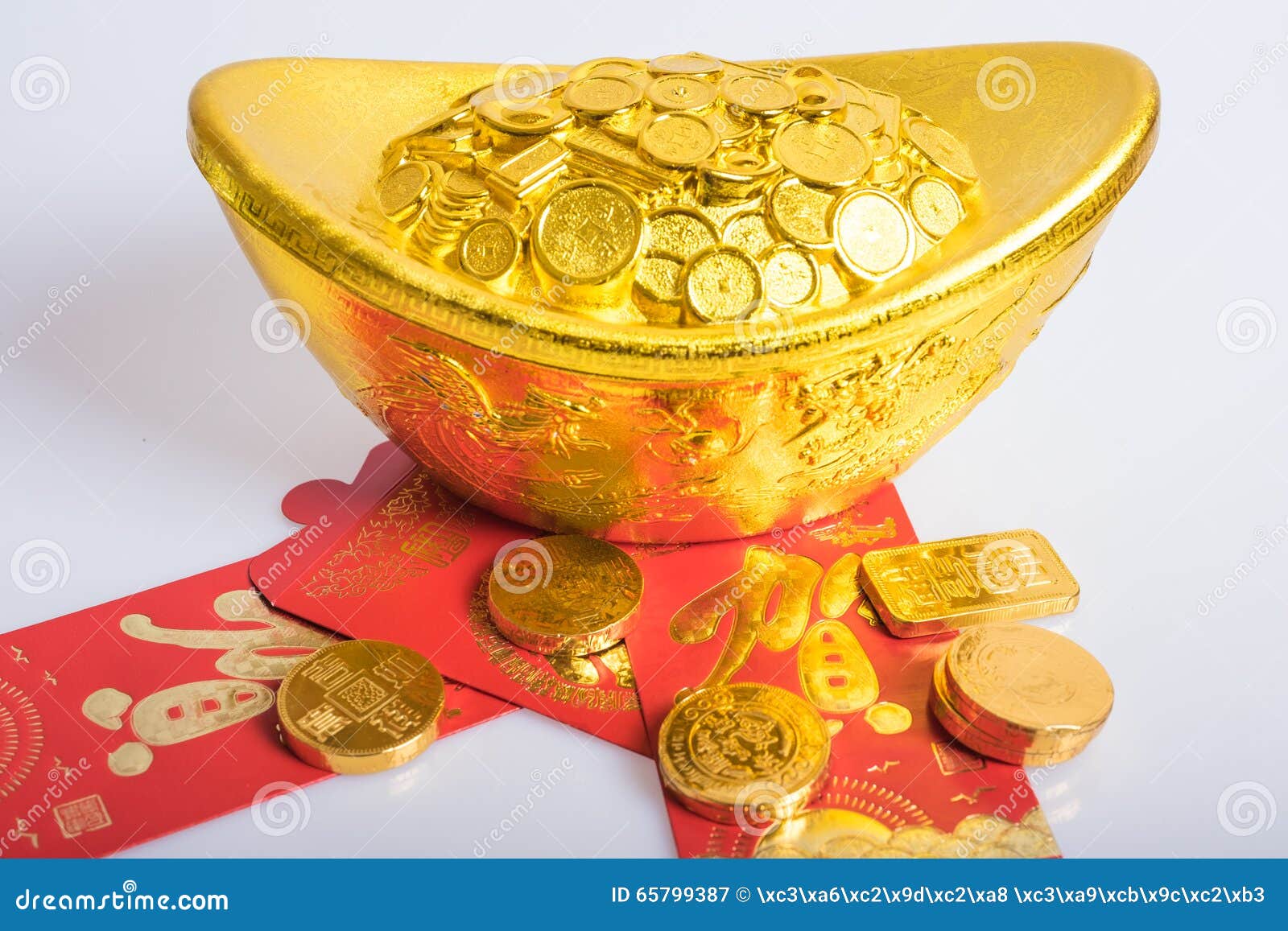 Chinese New Year, Gold Coins Stock Image - Image of holiday, acer: 65799387