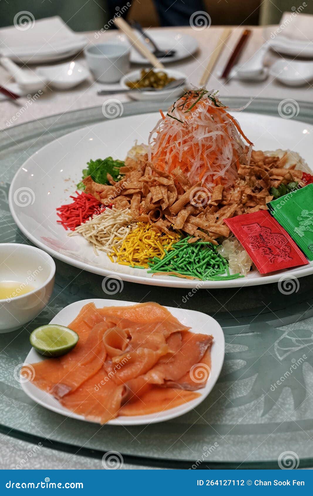 Chinese New Year Norwegian Yee Sang Stock Photo - Image of soup, dish ...