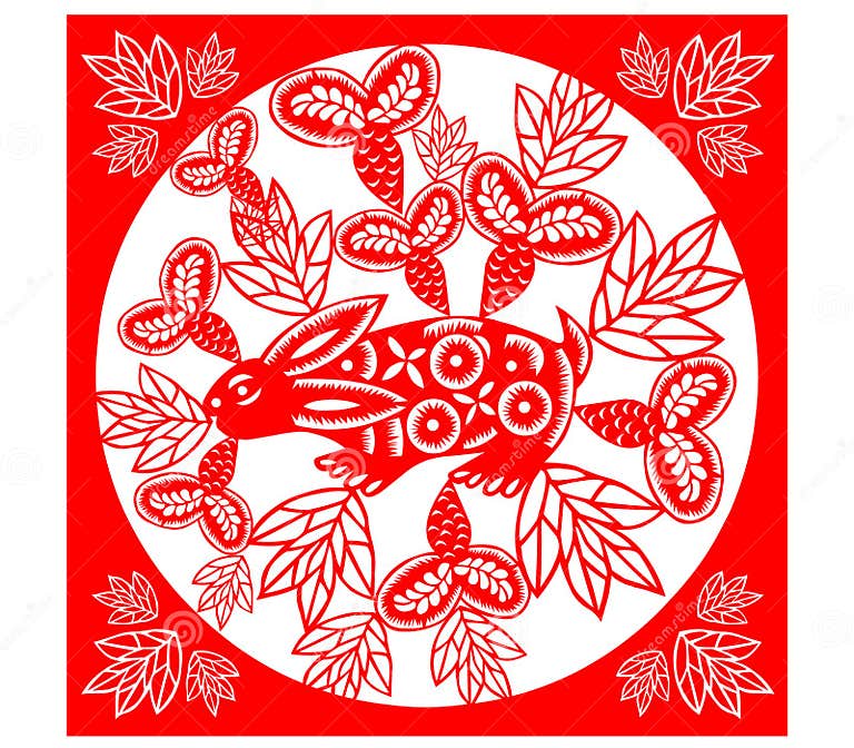 Chinese New Year rabbit stock vector. Illustration of symbol - 17645422