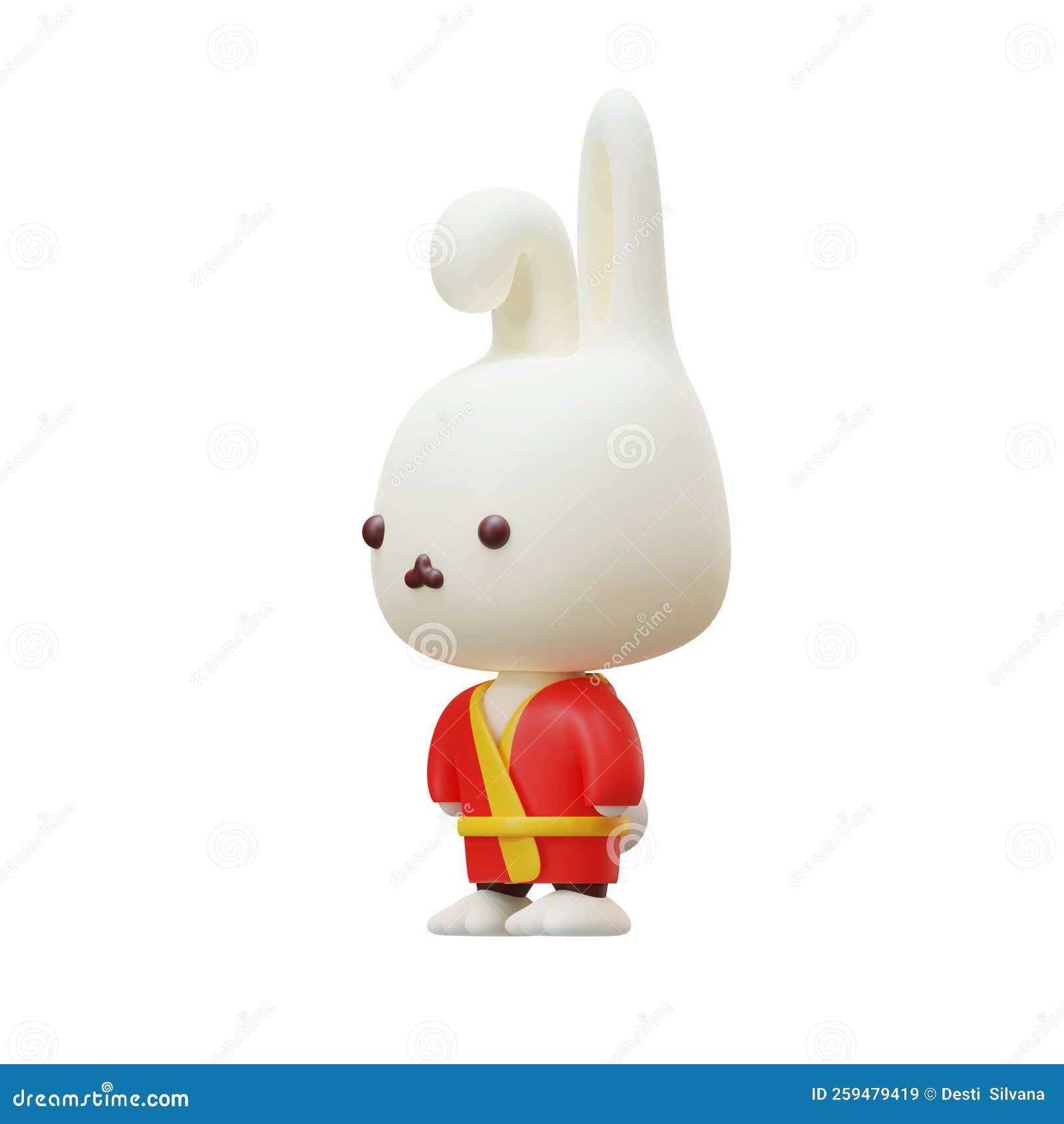 Chinese New Year of Rabbit 3D Element 03 Stock Image - Illustration of ...