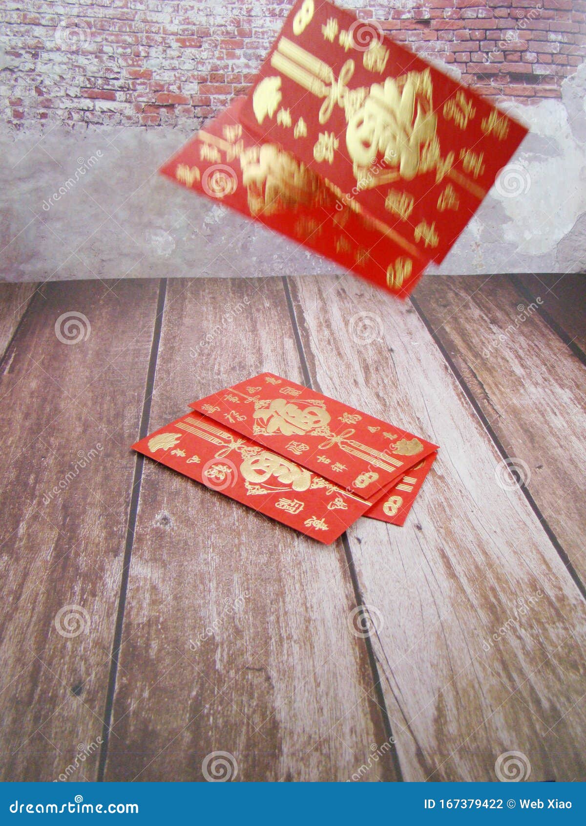 Chinese Red Packets Golden Patterns, Embossed Patterns Stock Photo ...