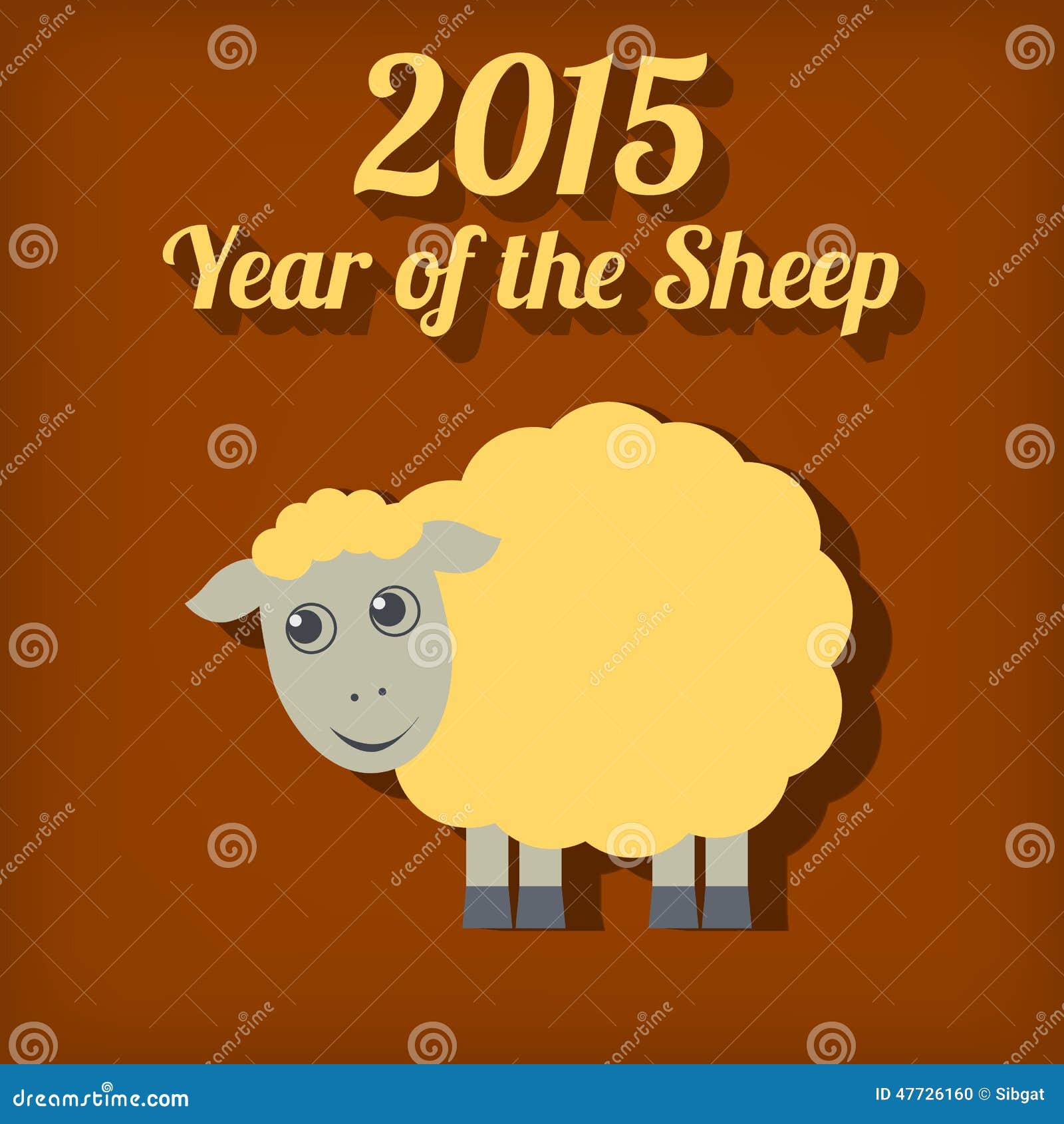 Chinese New Year of the Sheep 2015. Stock Vector - Illustration of ...