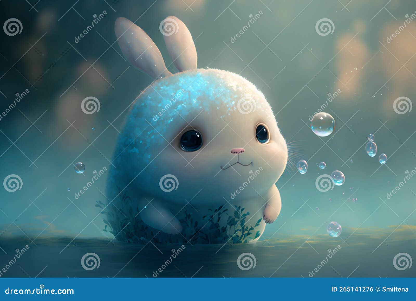 Chinese New Year Water Rabbit Created with Generative AI Stock ...