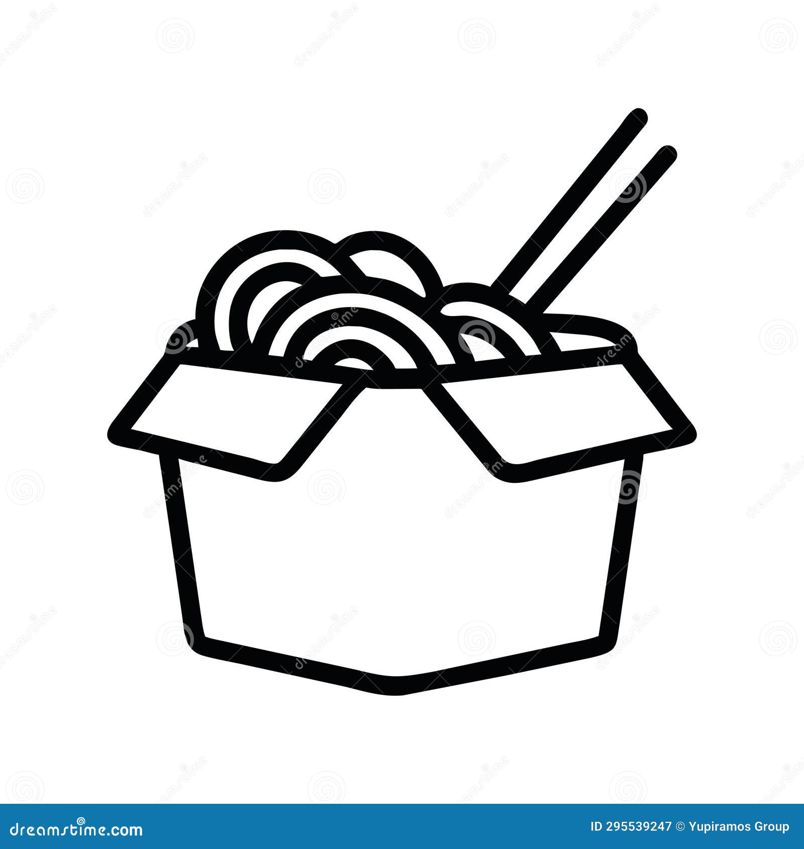 Chinese noodles box stock vector. Illustration of food - 295539247