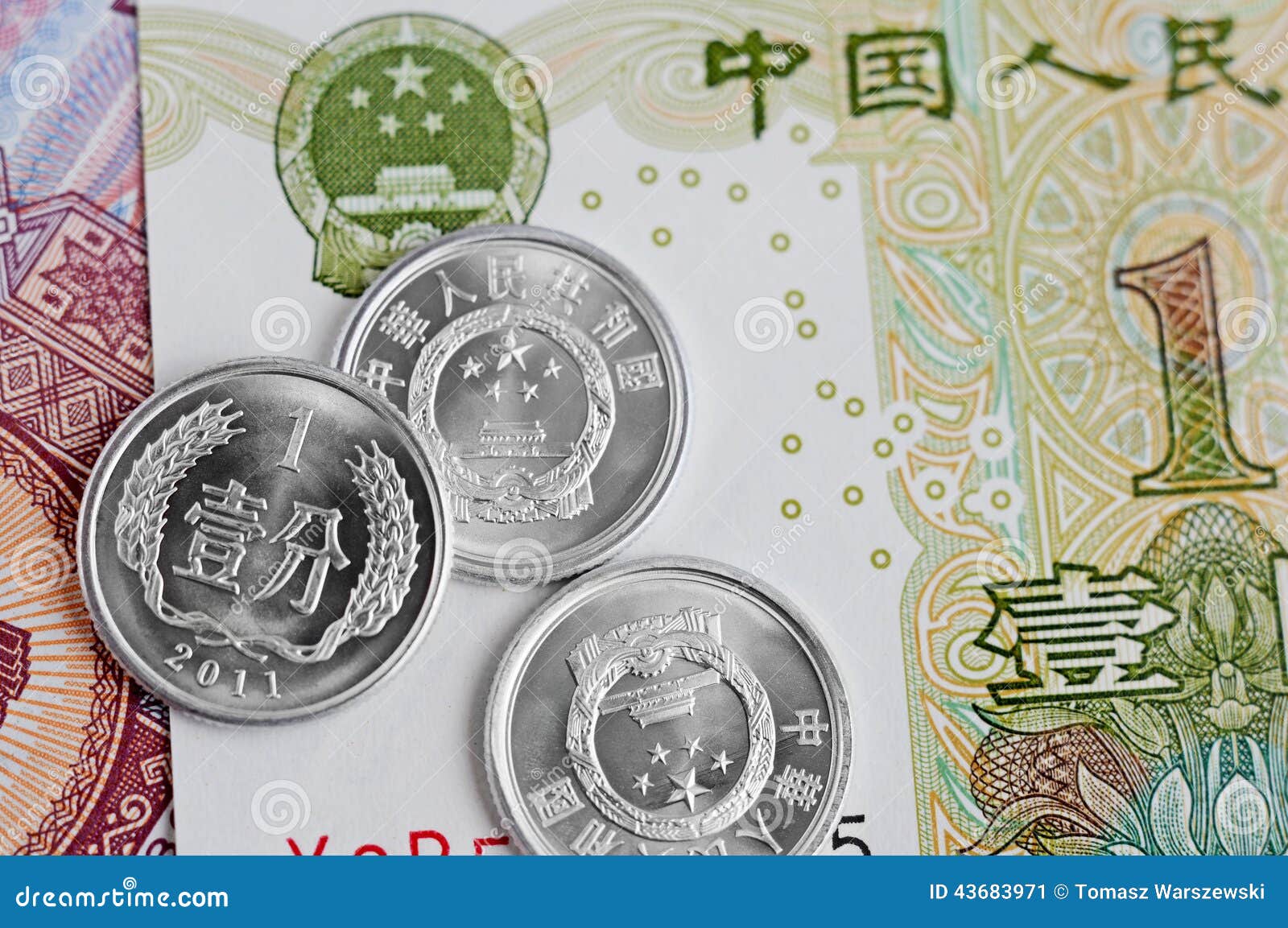 Chinese Notes and Coins stock image. Image of china, money - 43683971