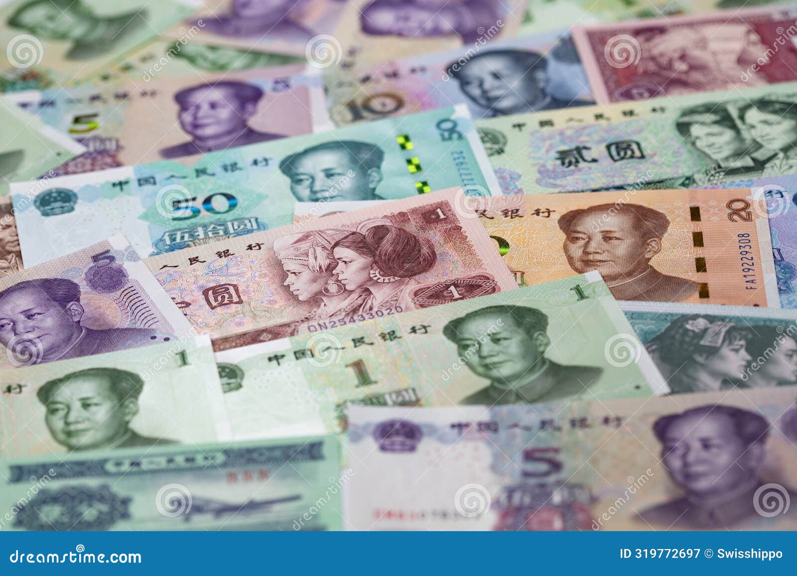 Chinese notes stock image. Image of currency, paper - 319772697