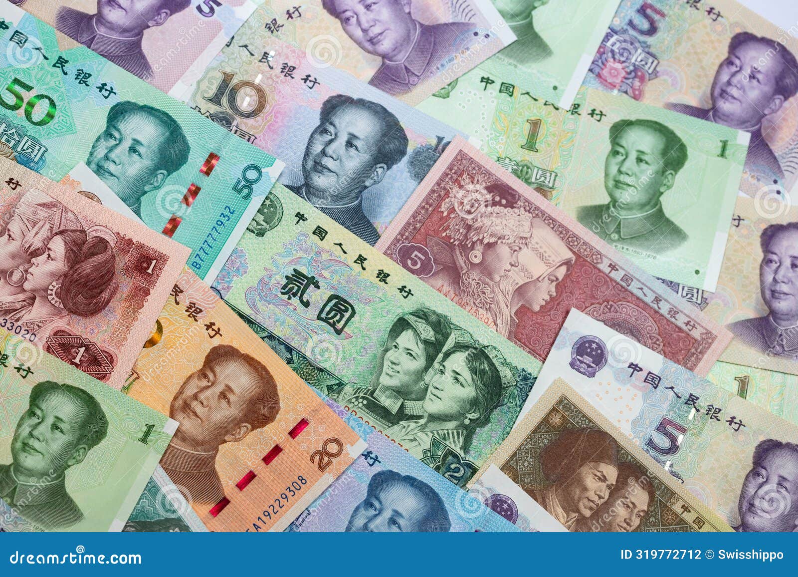 Chinese notes stock photo. Image of commerce, credit - 319772712