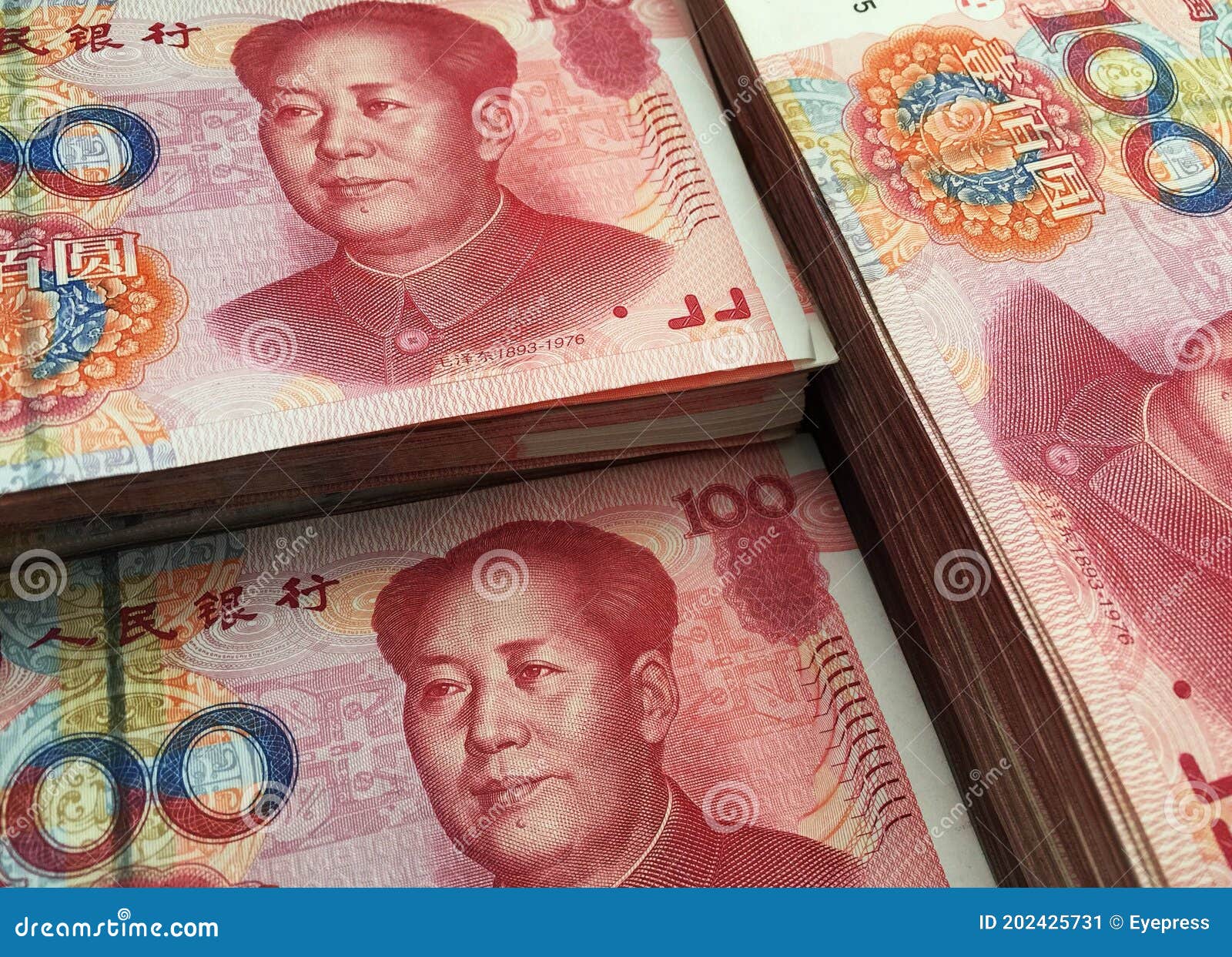 Chinese RMB Yuan banknotes stock image. Image of asset - 202425731