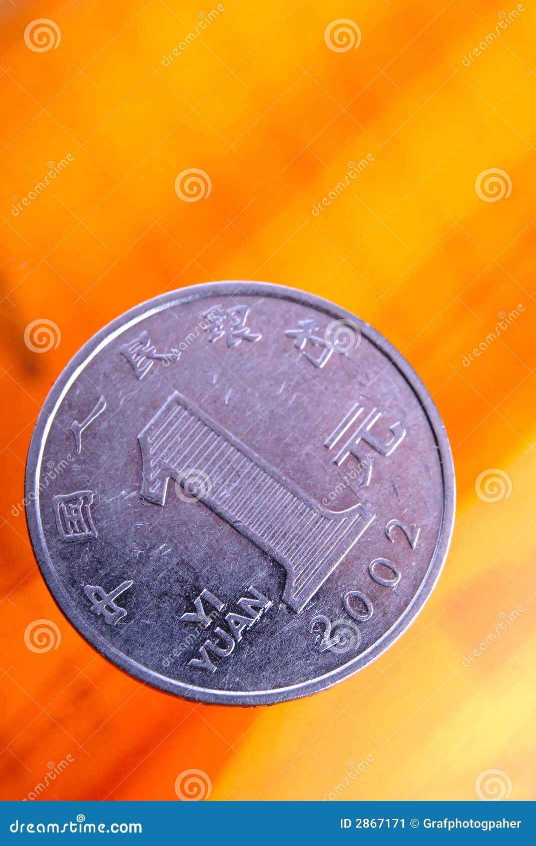 Chinese one yuan coin stock image. Image of circular, bank - 2867171