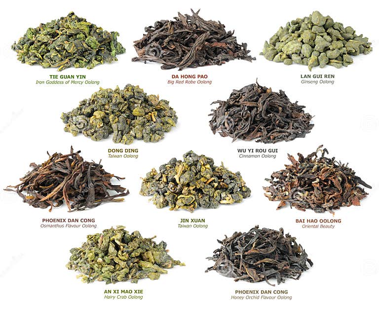 Chinese Oolong Tea Collection Stock Image - Image of isolated, famous ...