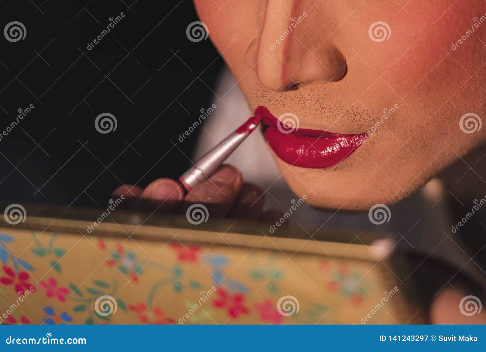 Chinese Opera Actress is Painting Her Face Backstage Stock Image ...