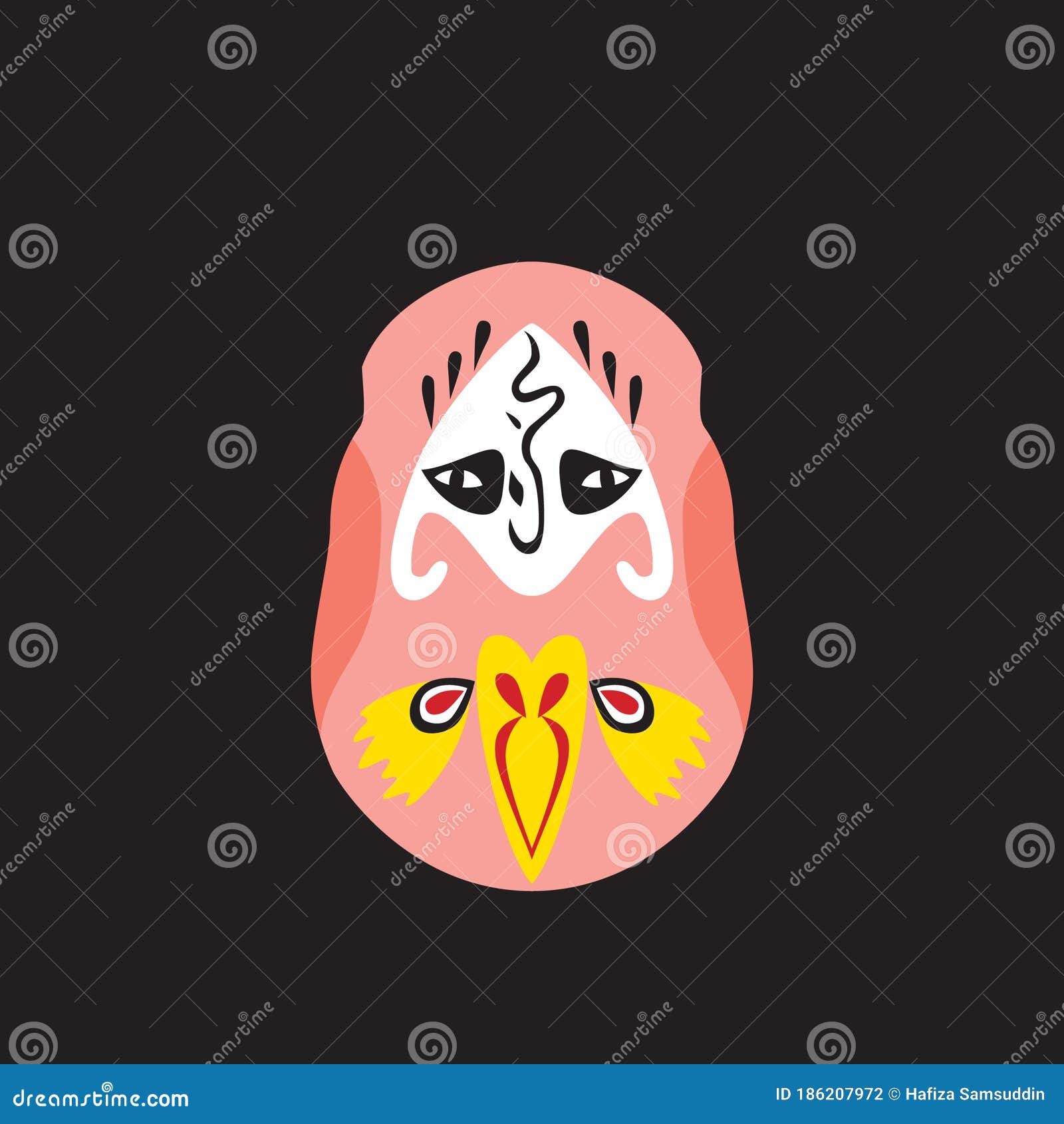 Chinese Opera Mask. Vector Illustration Decorative Design Stock Vector ...