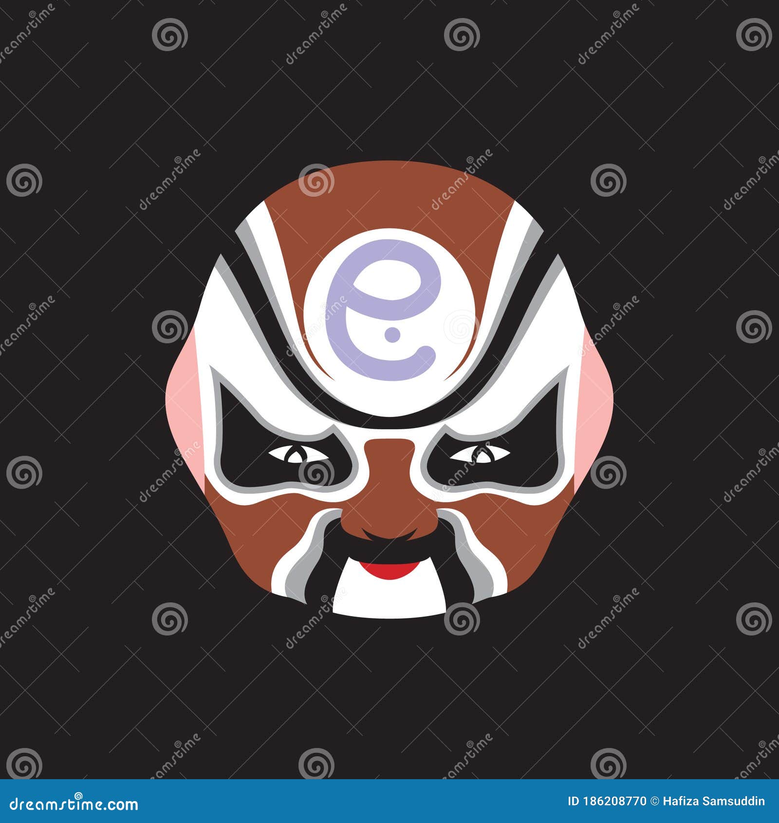 Chinese Opera Mask. Vector Illustration Decorative Design Stock Vector ...