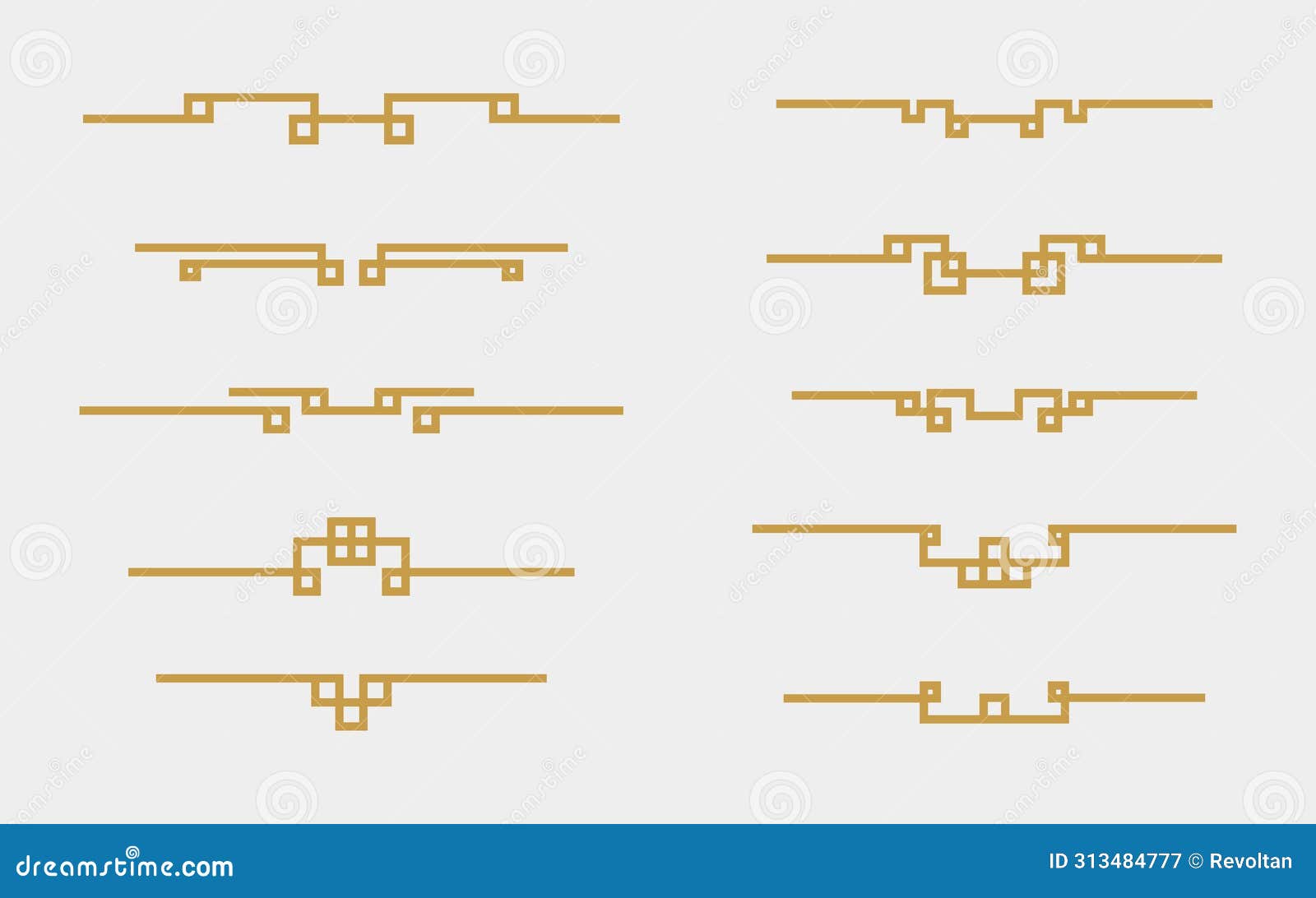 Chinese Oriental Frame Divider Set Stock Vector - Illustration of ...