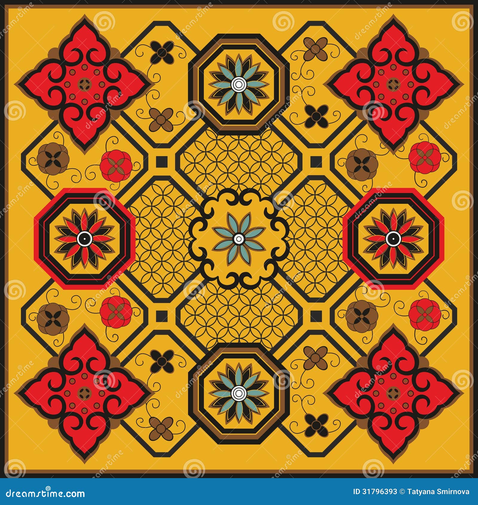 Chinese ornament stock vector. Illustration of decor - 31796393