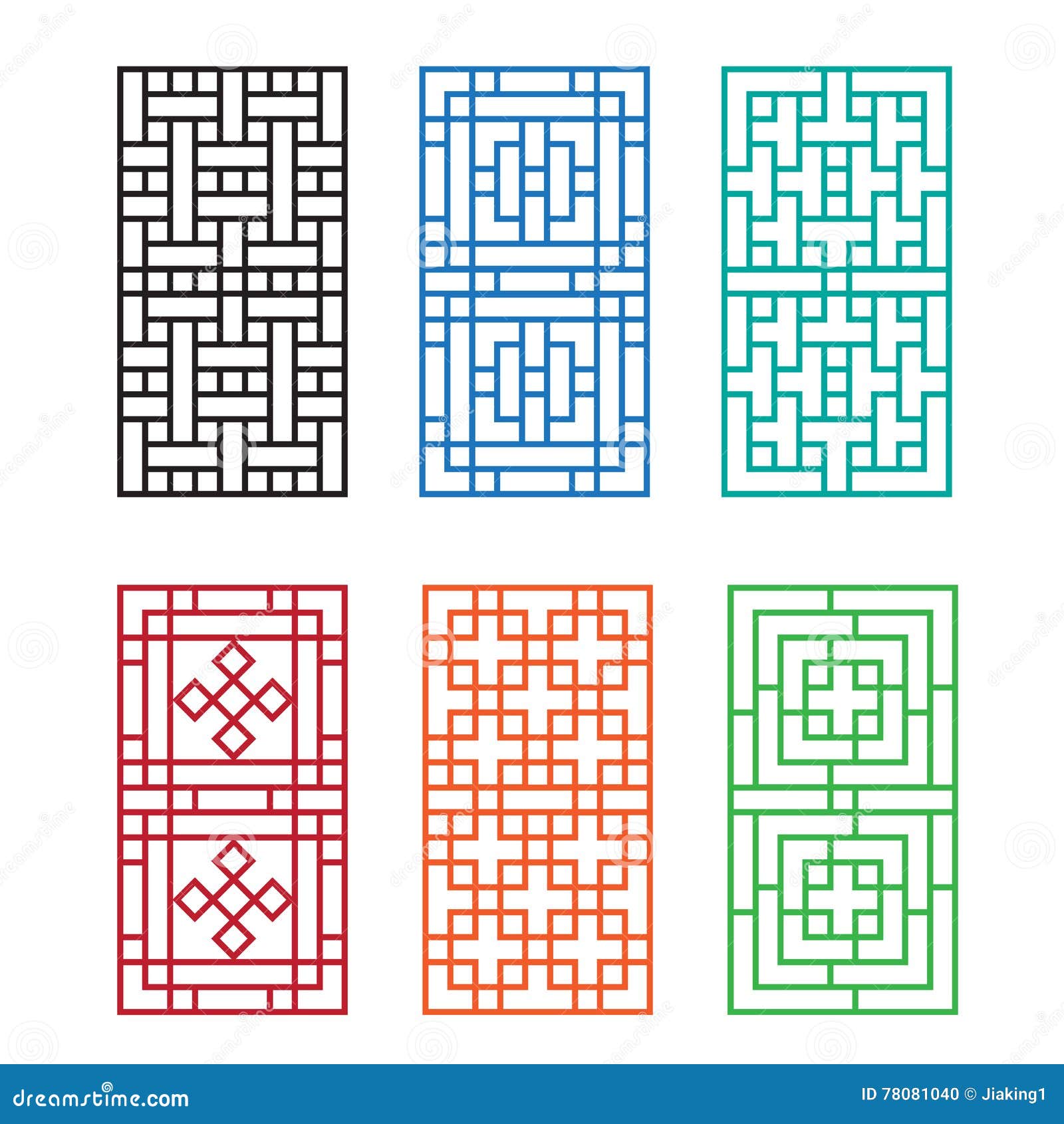 Chinese Ornament for Door, Window, Wall and Fence Stock Vector ...