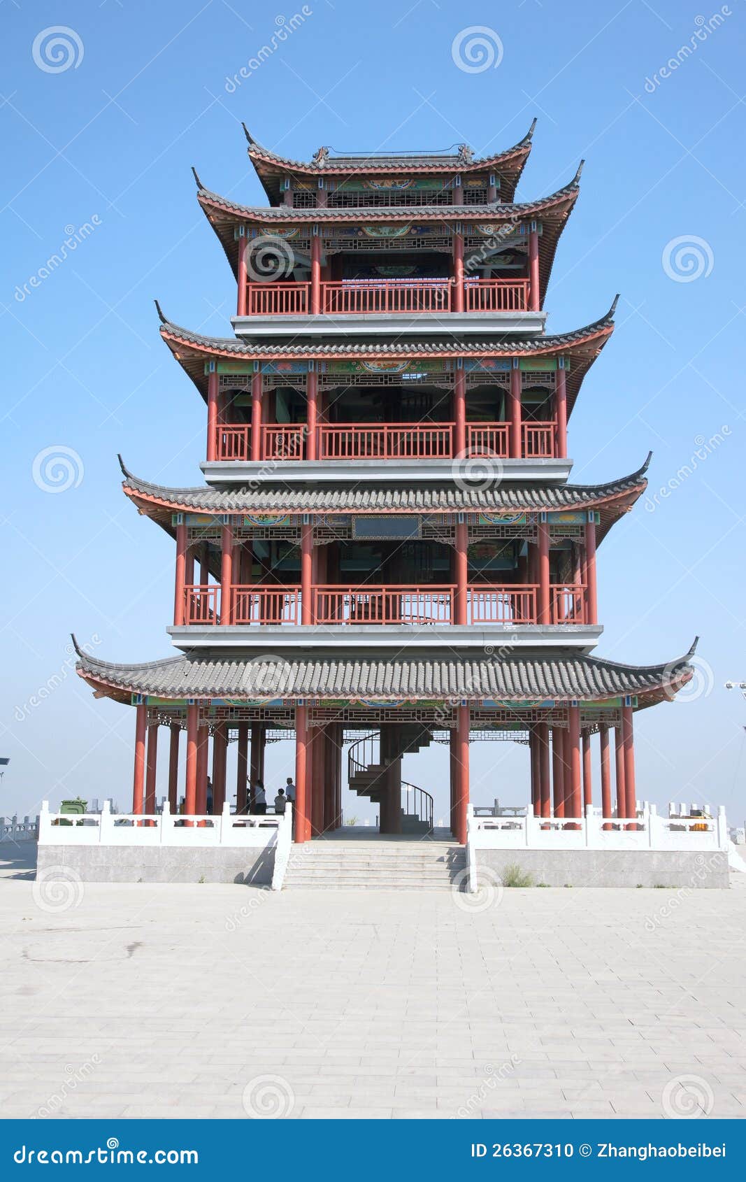 Chinese tower stock photo. Image of loft, building, attic - 26367310