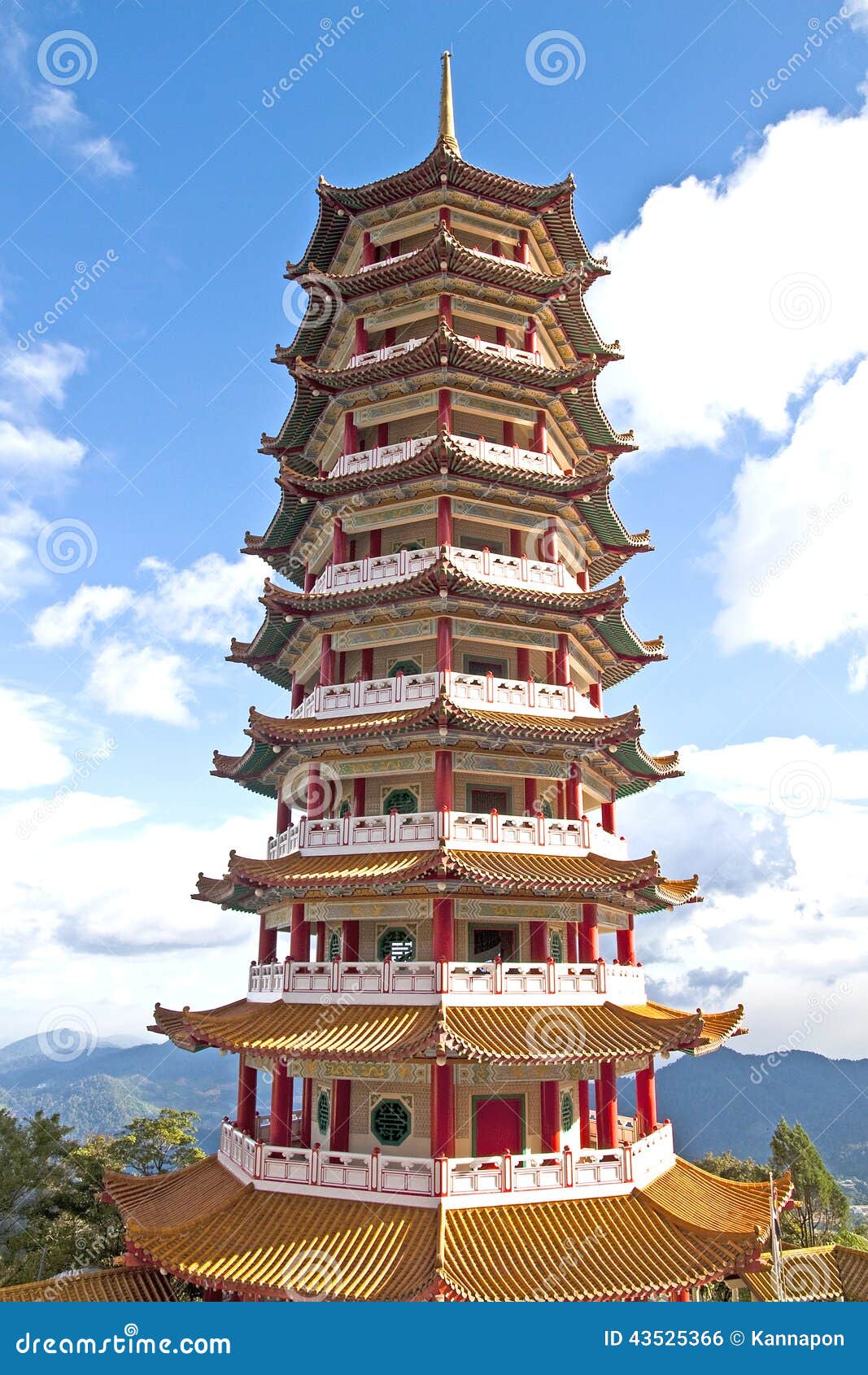 Chinese Pagoda editorial photo. Image of east, asia, religious - 43525366