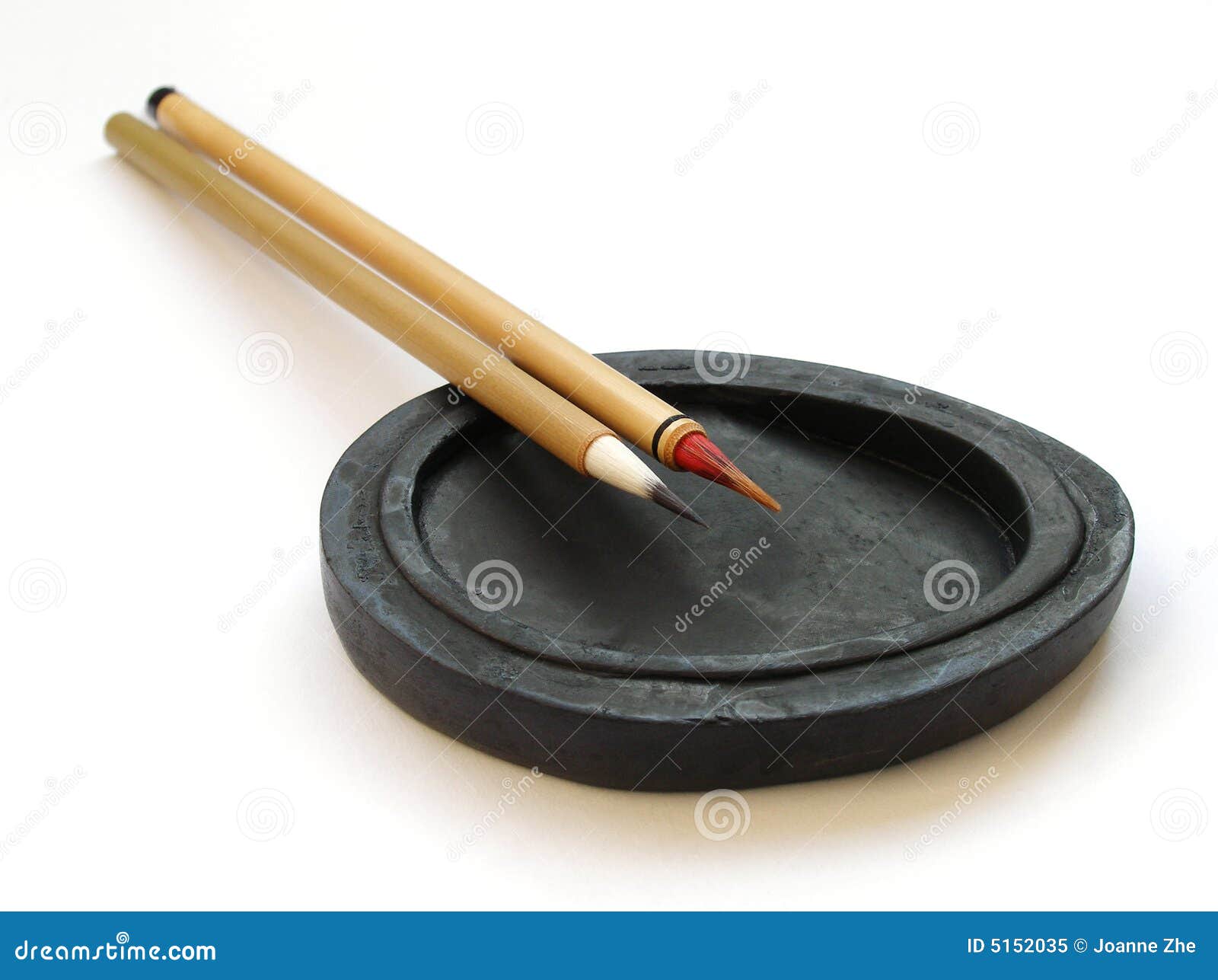 Chinese Paintbrushes Ink Stone Stock Image - Image of calligraphic ...