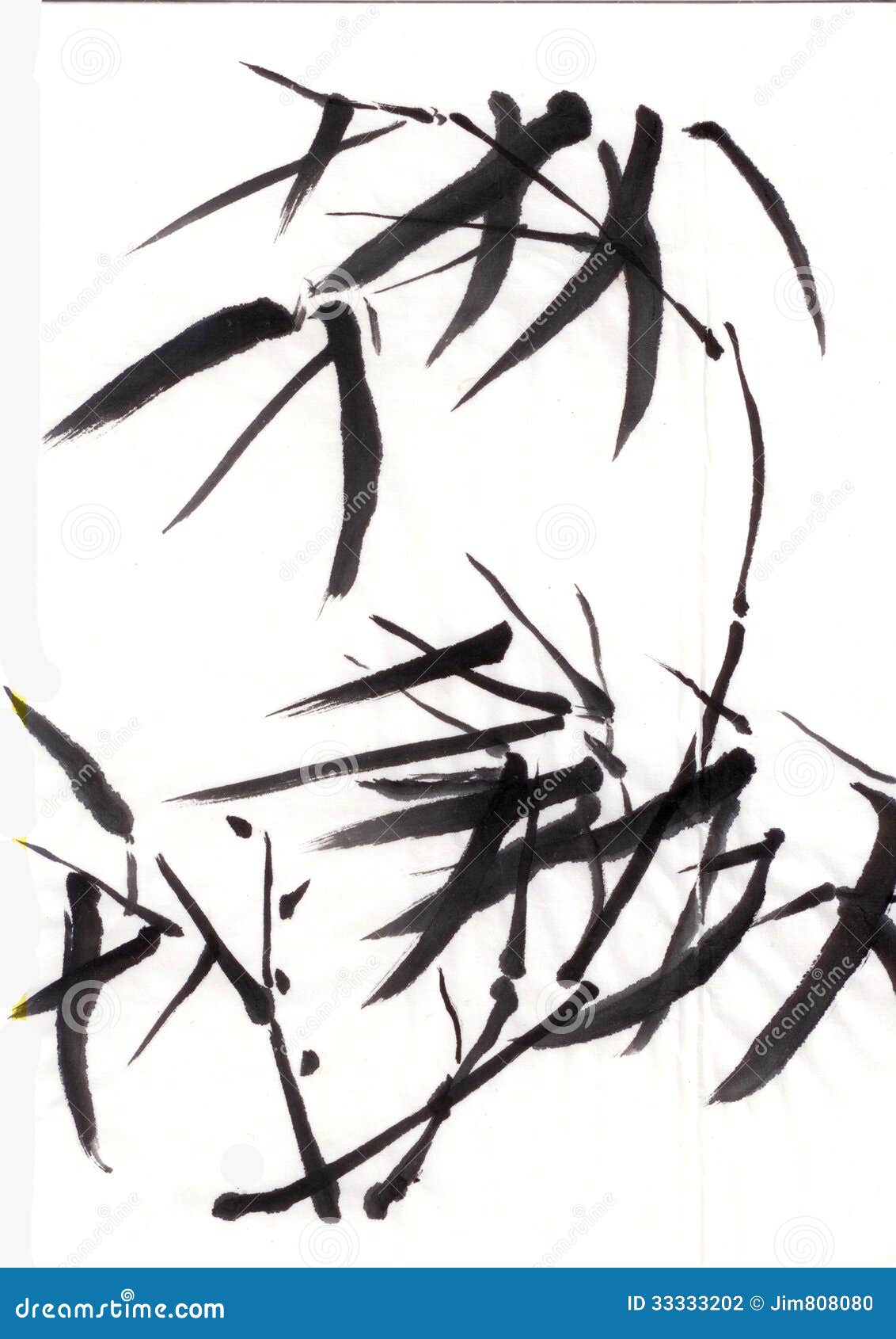 Chinese painting bamboo stock illustration. Illustration of calligraphy ...